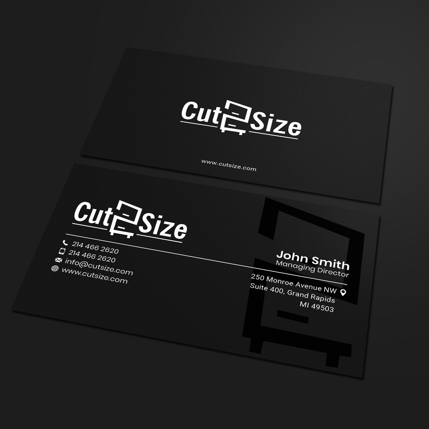 Serious, Modern Business Card Design for DreamSpace Interiors Corp. by ...