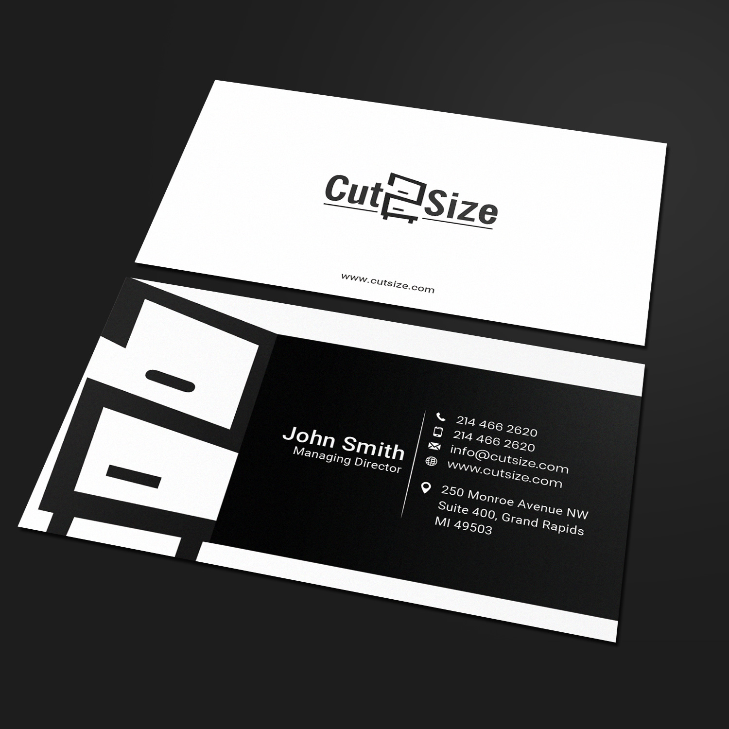 Serious, Modern Business Card Design for DreamSpace Interiors Corp. by ...