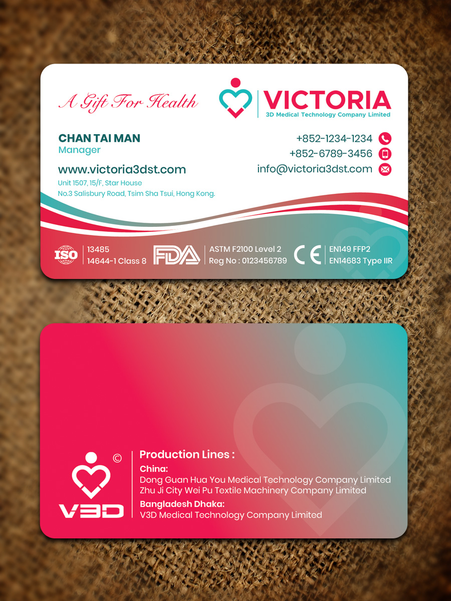 Professional, Serious, Medical Equipment Business Card Design for a ...