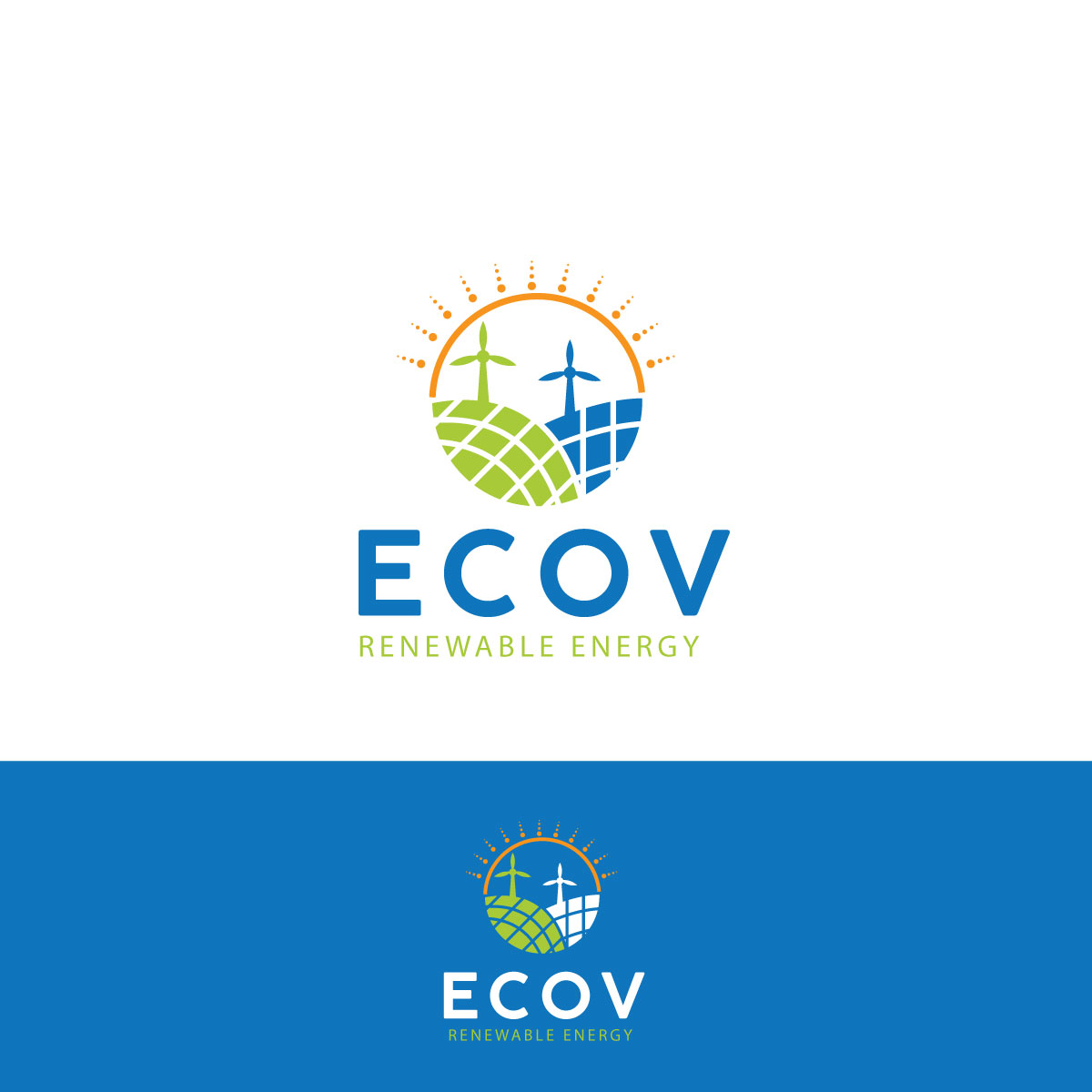 Solar Energy Logo Design for EcoV by Graphic Bricks | Design #24996682
