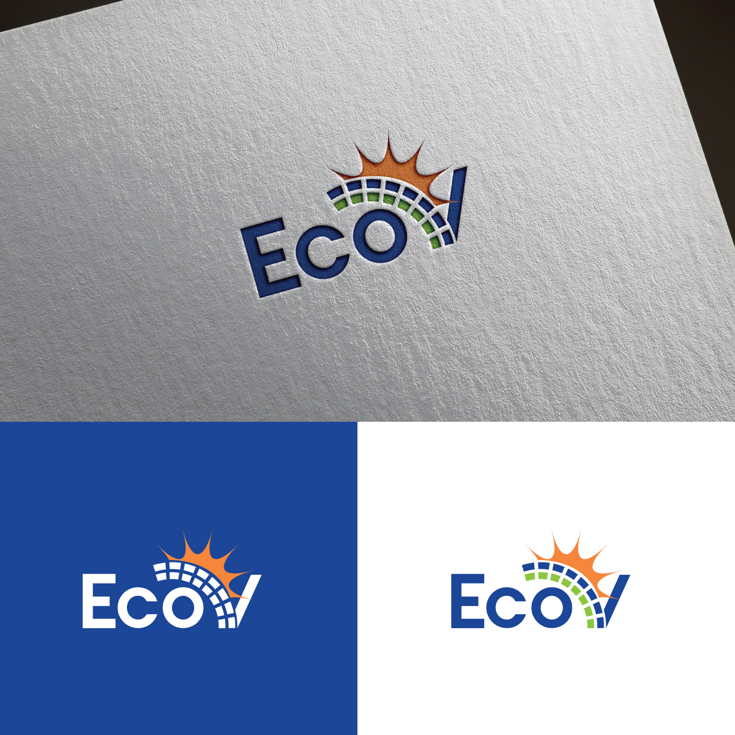 Solar Energy Logo Design for EcoV by sankar999 | Design #24995285