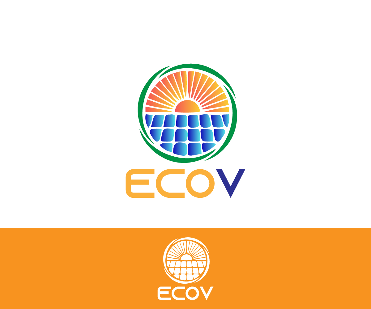 Solar Energy Logo Design for EcoV by Emmy Studio | Design #25001179