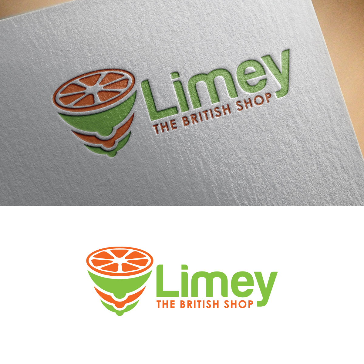 Logo Design for Limey (main text) and perhaps in small The British Shop ...