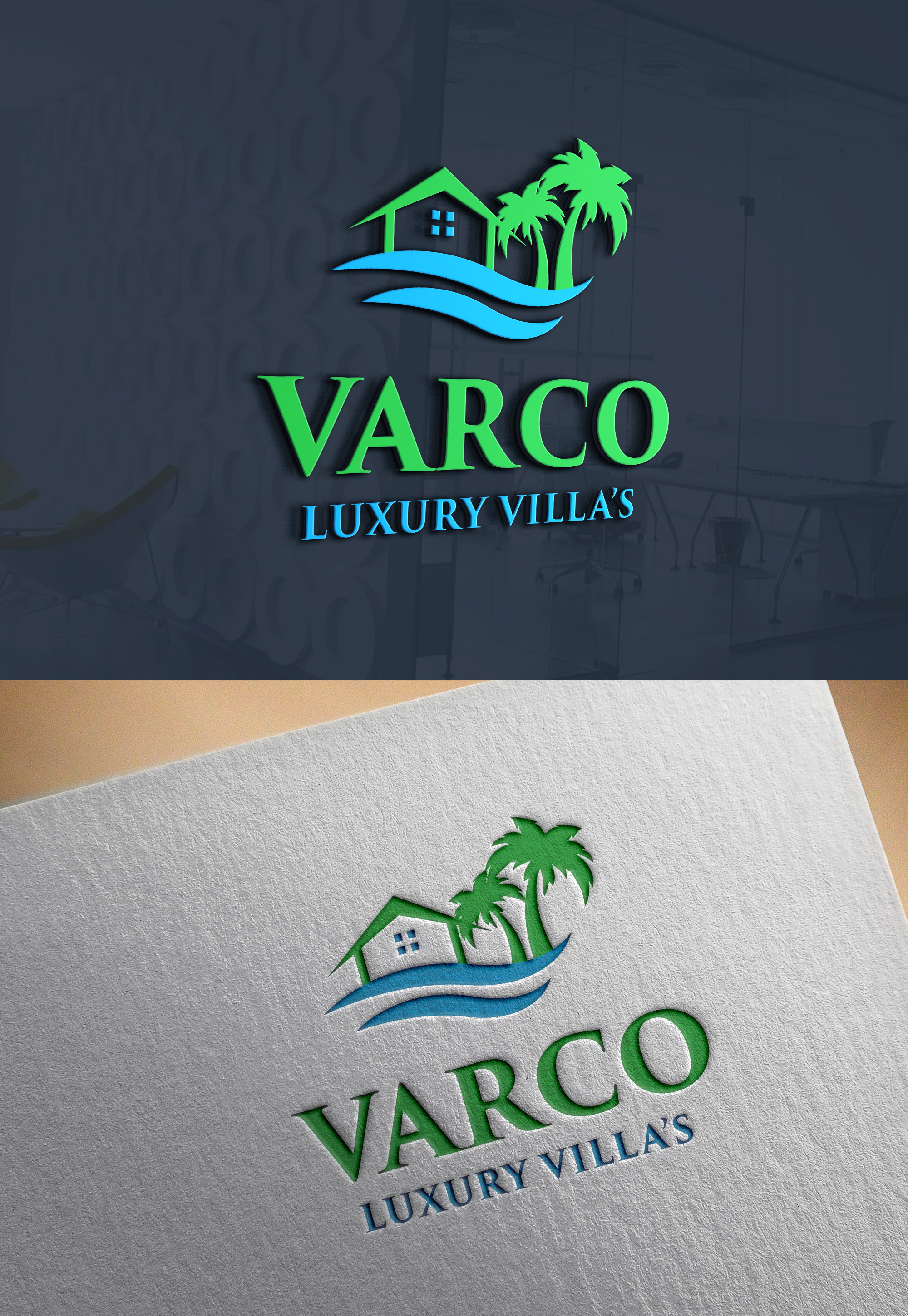 Logo Design for VARCO LUXURY VILLA’S by Jack 53 | Design #25082854