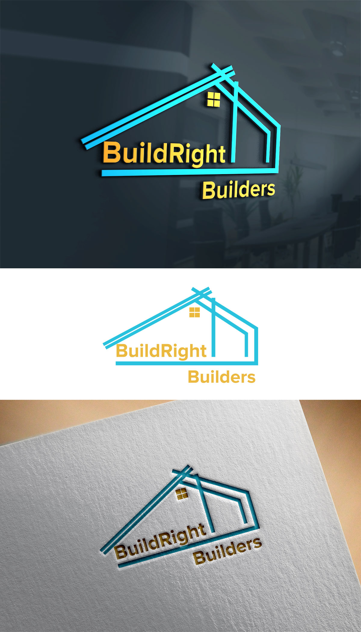 Conservative, Bold, Home Builder Logo Design for BuildRight Builders by logograph | Design #25098385