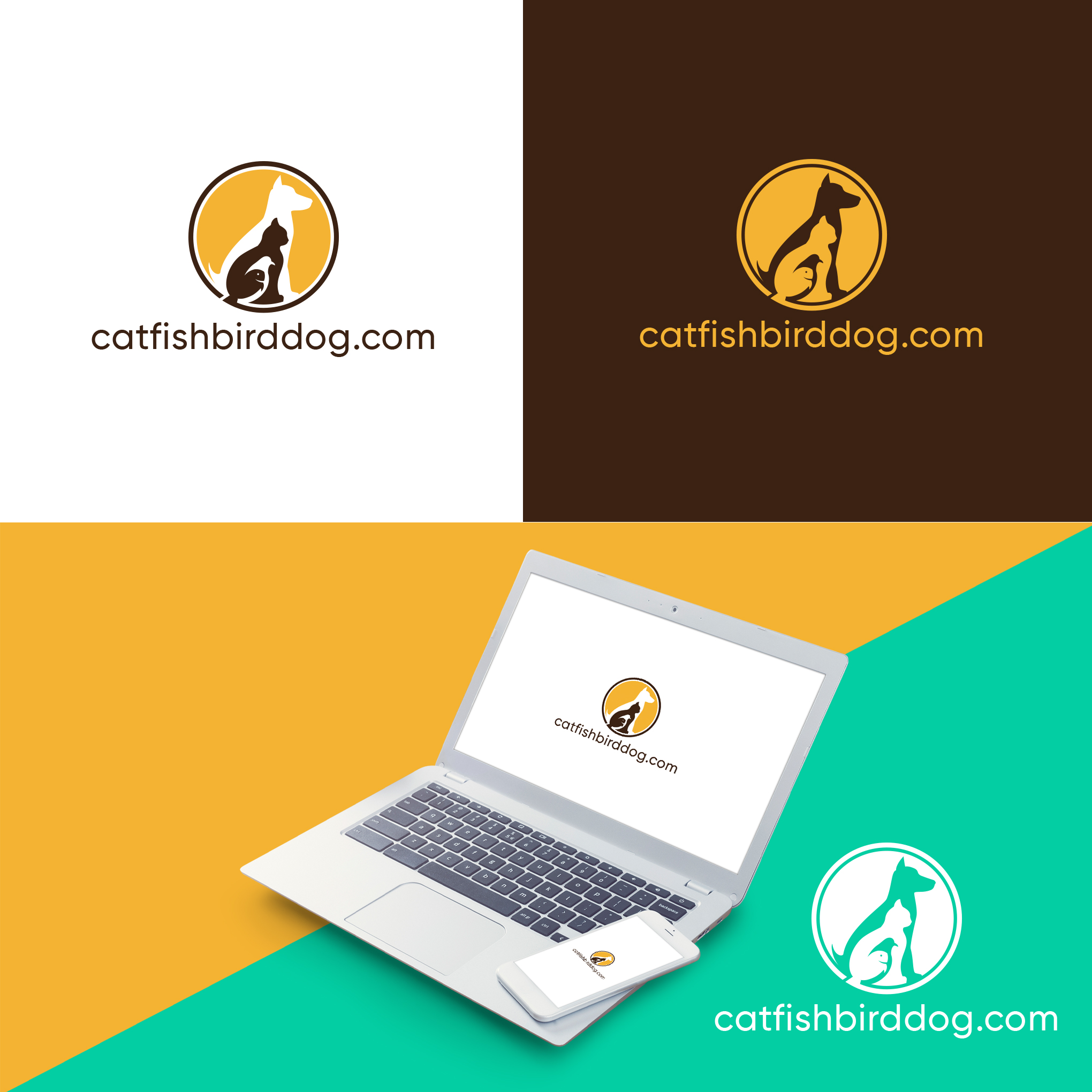 Bold, Modern, Pet Logo Design for catfishbirddog.com by DesignUniq ...