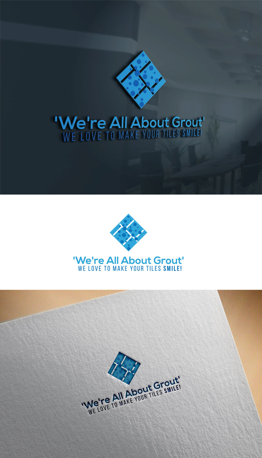 Bold, Professional Logo Design for At, 'We're All About Grout', we love ...