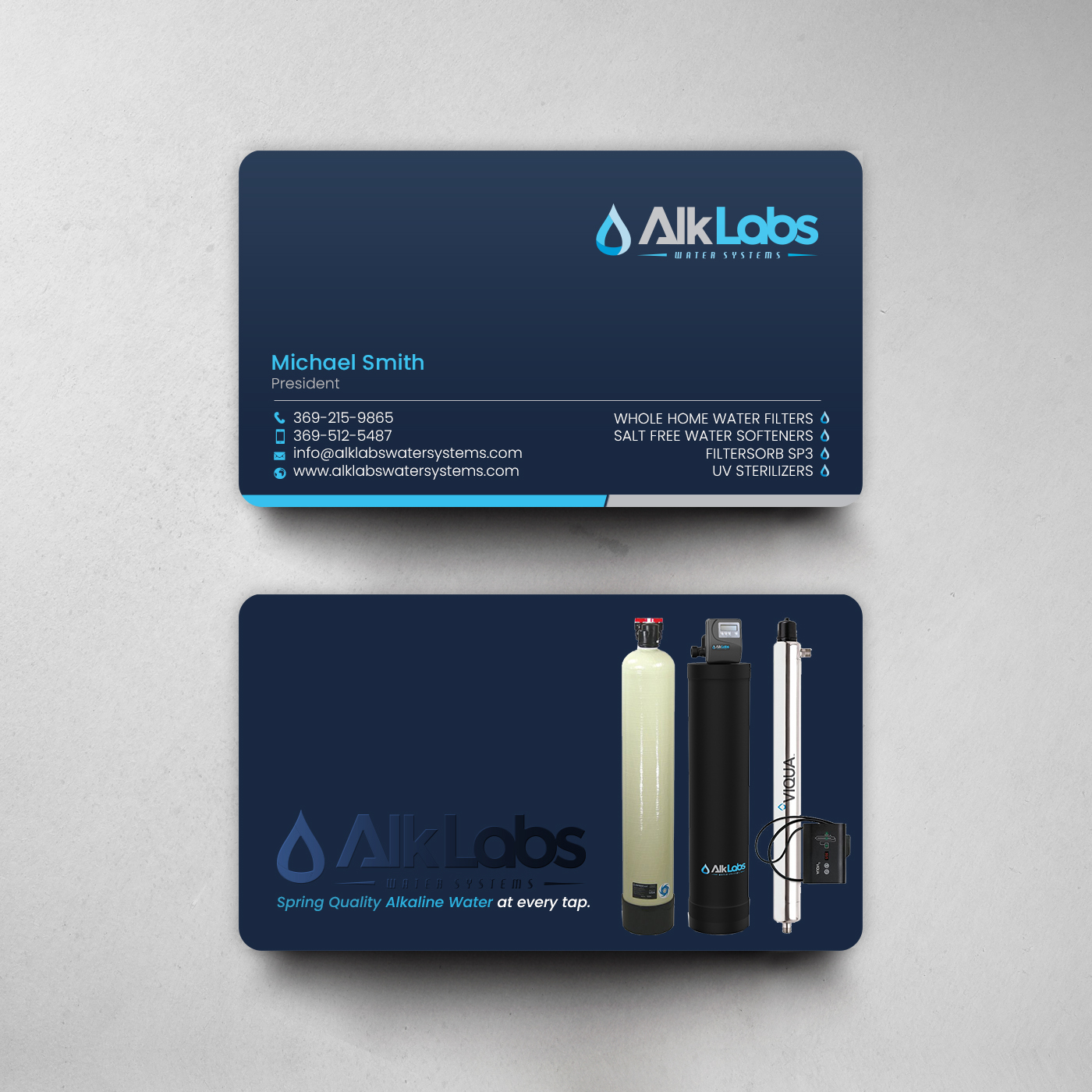 Bold, Modern, Water Purification Business Card Design for a Company by ...