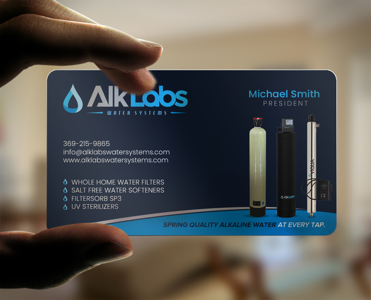 Bold, Modern, Water Purification Business Card Design for a Company by ...