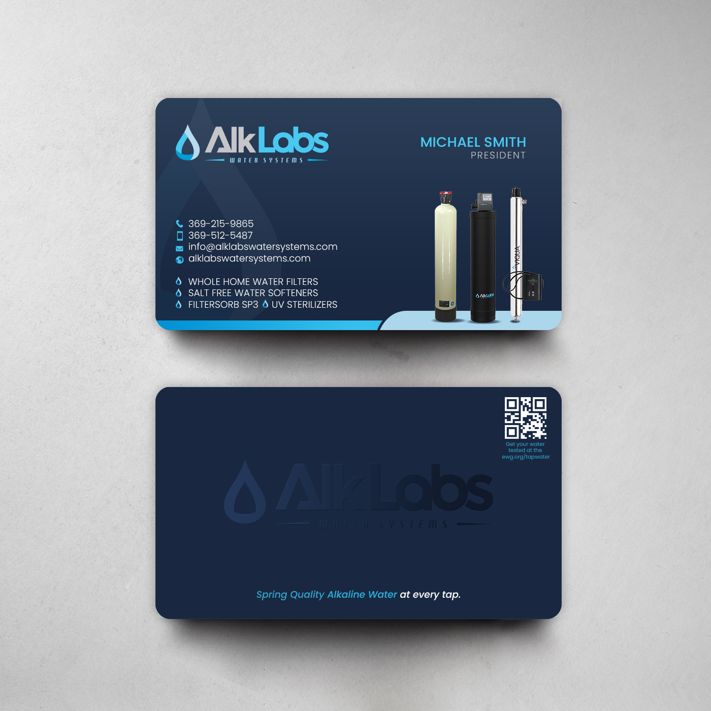 Bold, Modern, Water Purification Business Card Design for a Company by ...
