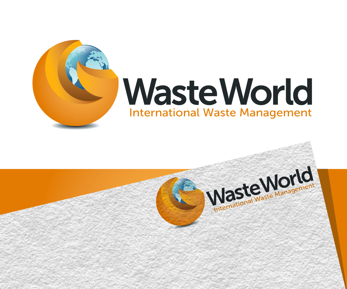 Logo Design for Logo: WasteWorld / Tag Line: International Waste ...