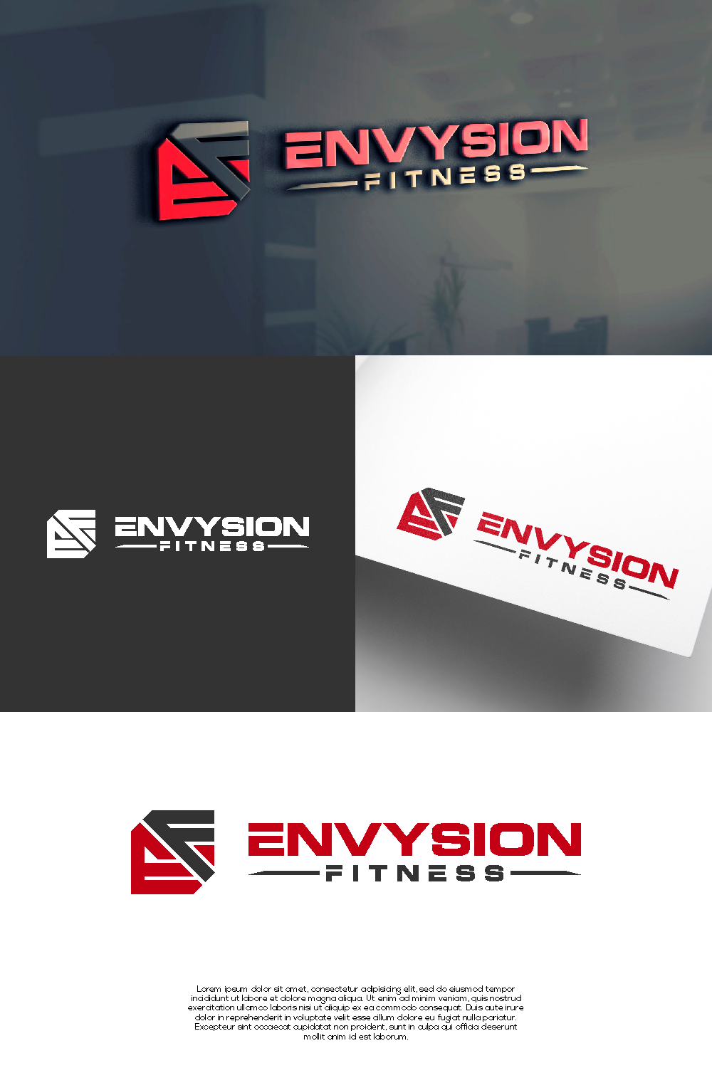 Logo Design for Envysion Fitness by laba tiada henti | Design #25102956