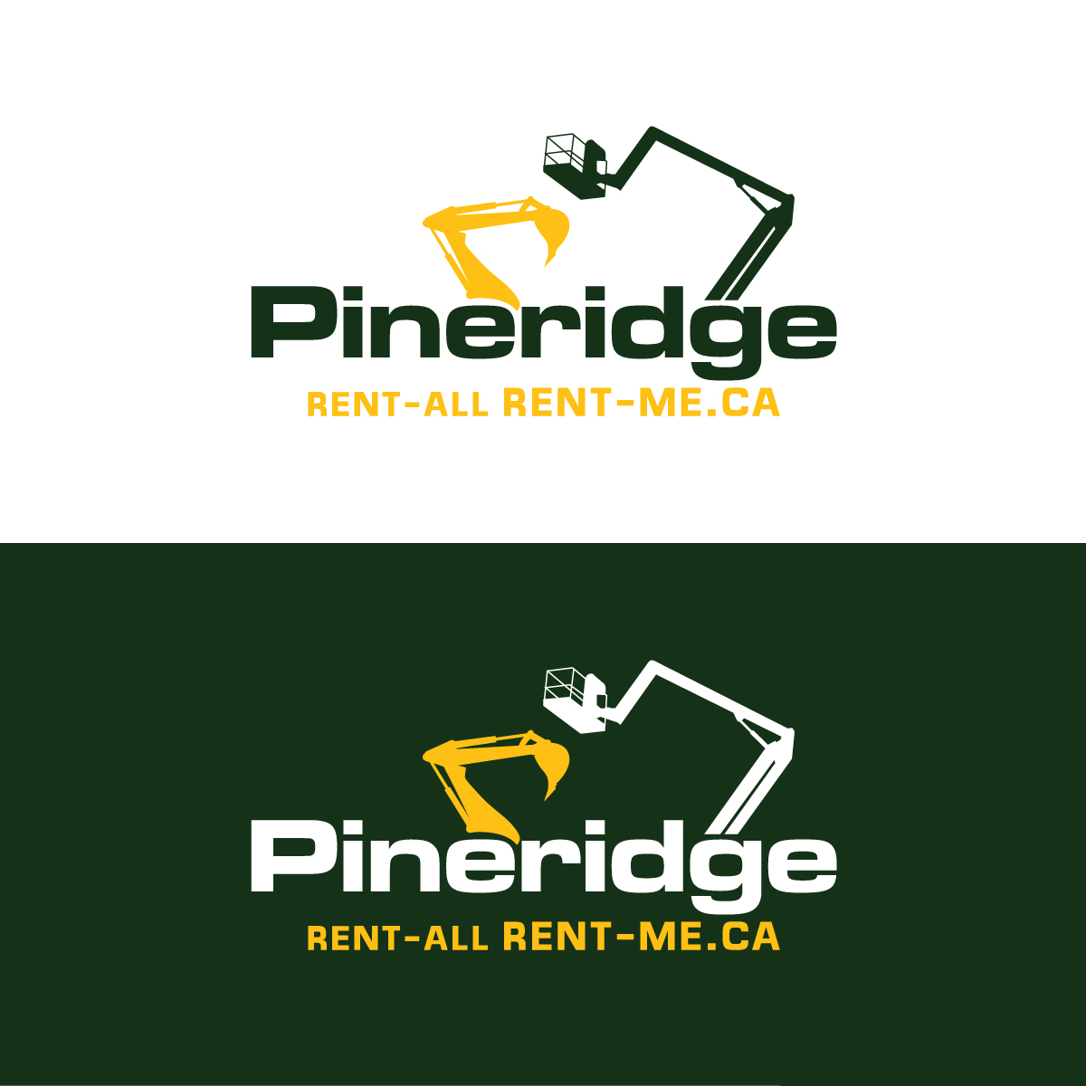 Bold, Masculine Logo Design for Pineridge Rent-All rent-me.ca by Rii ...