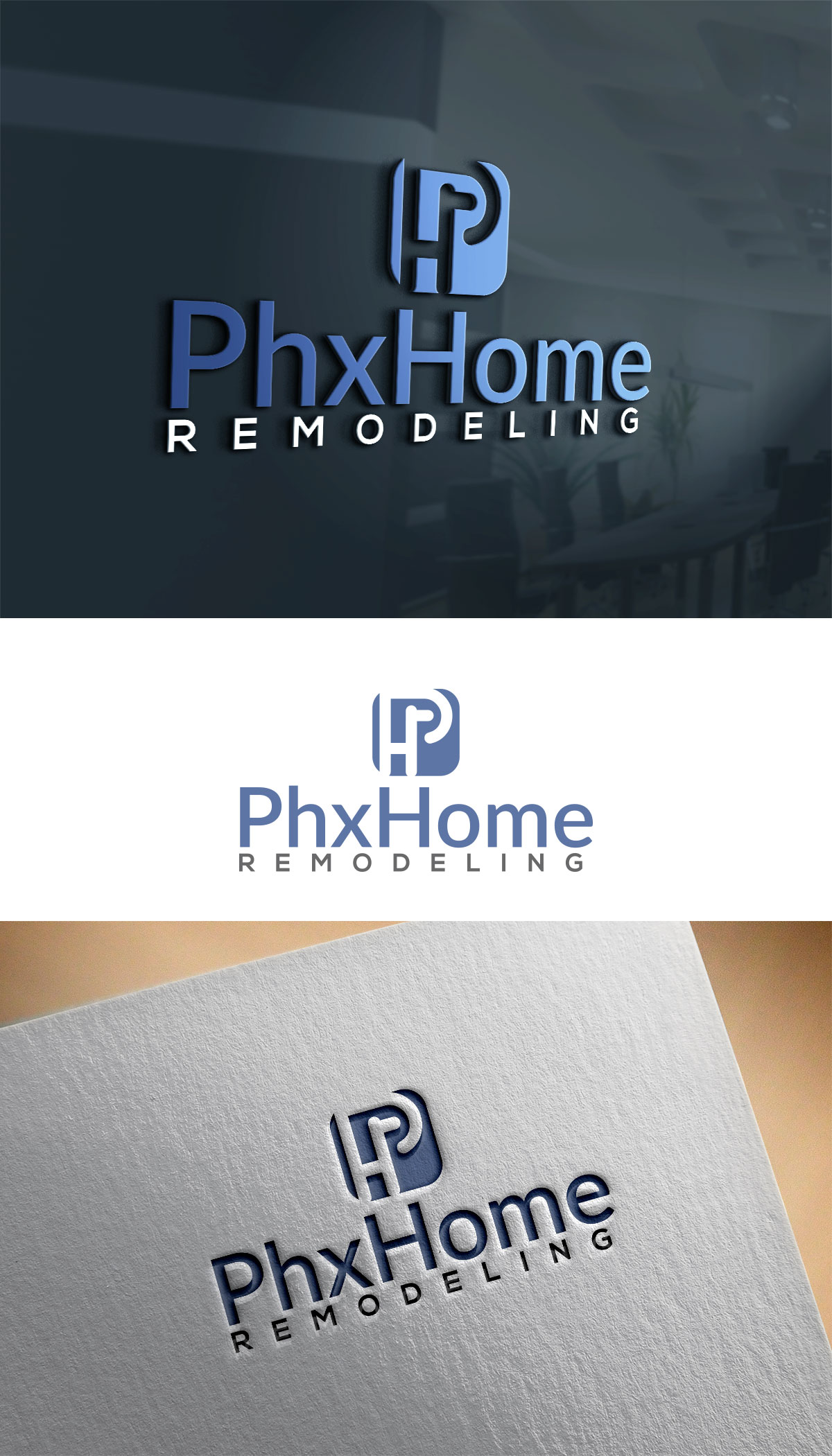 Elegant, Serious, Construction Company Logo Design for Phx Home ...