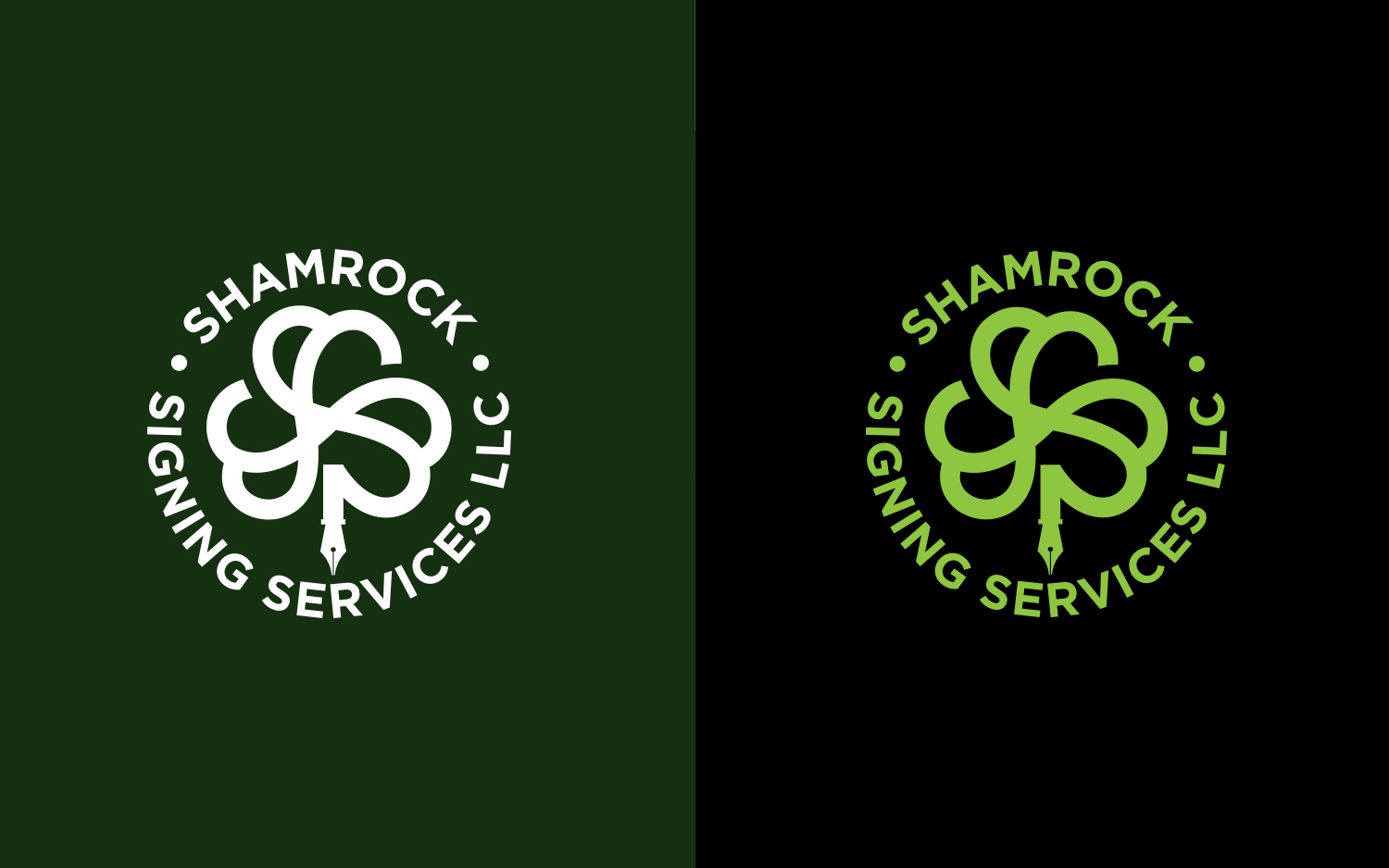 Logo Design for The name of the company is Shamrock Signing Services ...
