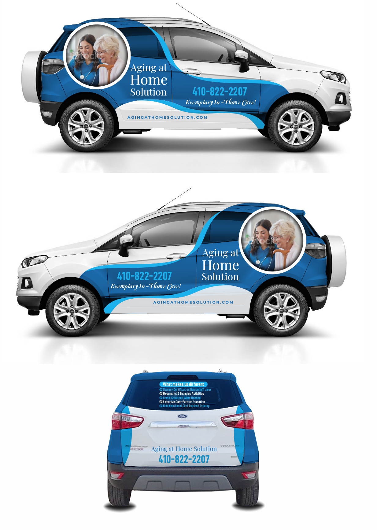 Bold, Professional, Home Health Care Car Wrap Design for Aging at Home ...