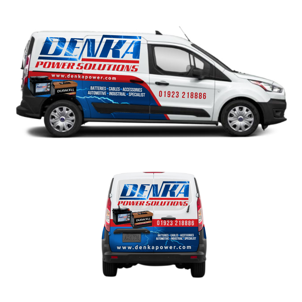 Bold, Modern, Battery Car Wrap Design for DENKA by Yoga Tri | Design ...