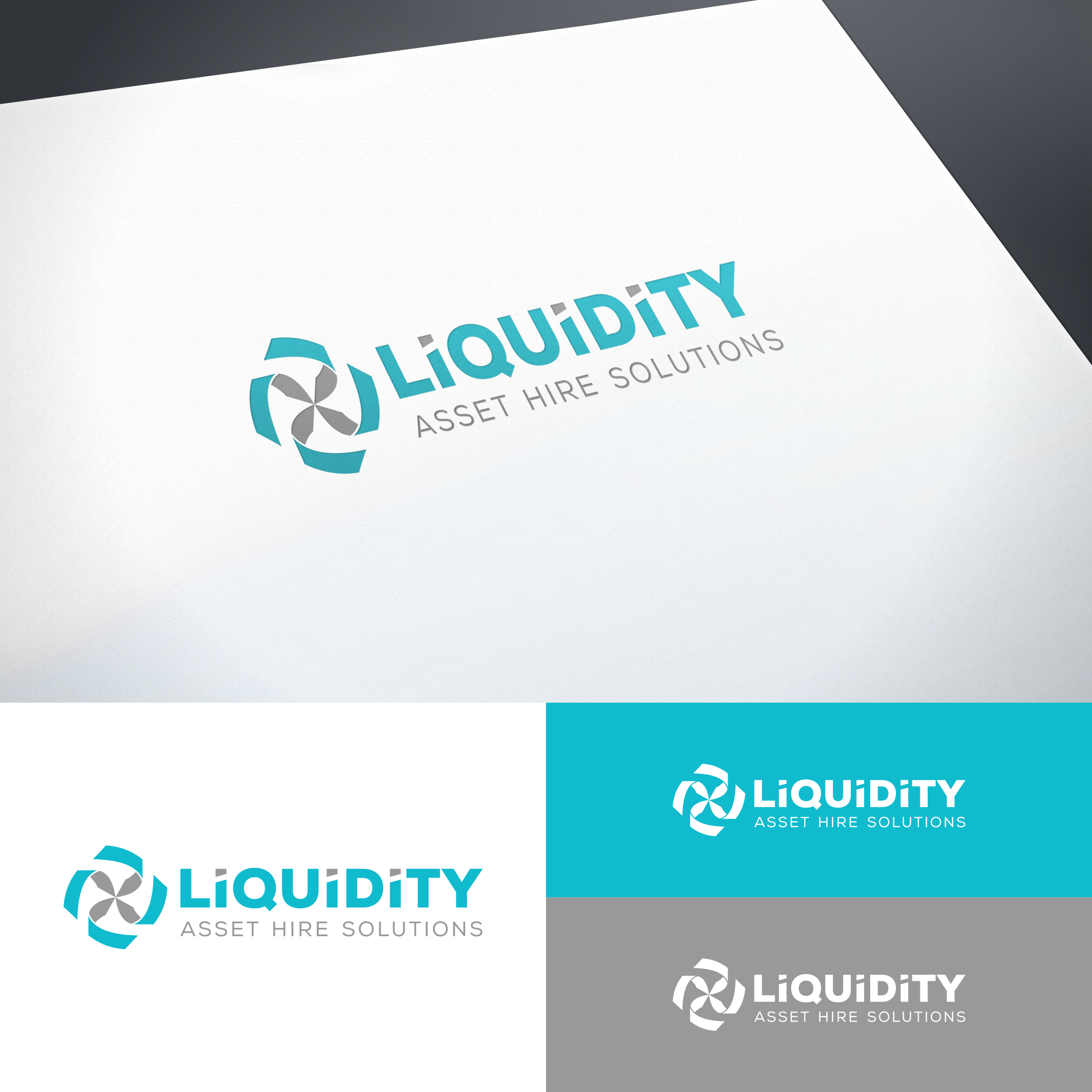 Logo Design for Business Name: "Liquidity" Tag Line: "Asset Hire ...