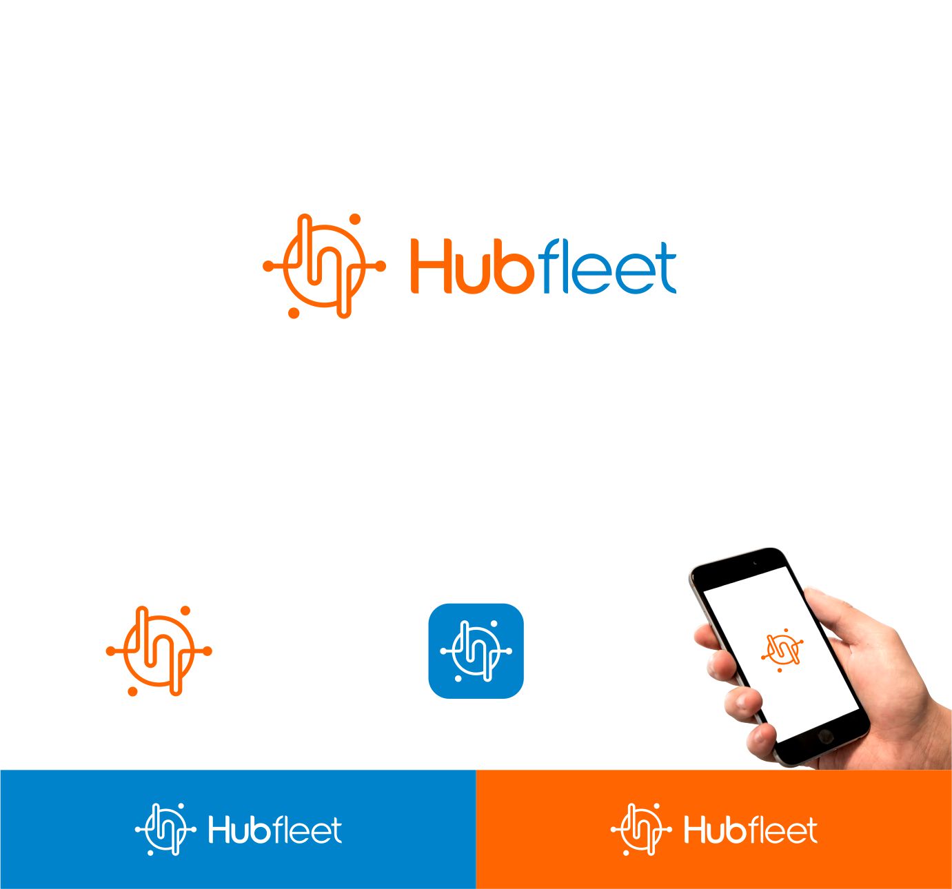 Modern, Masculine, Trucking Company Logo Design for Hubfleet by Creative M^ck | Design #25434638