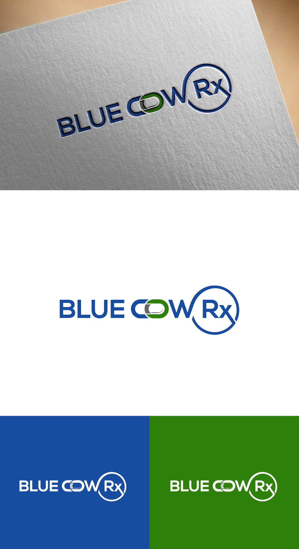 Bold, Modern, Drug Store Logo Design for Blue Cow Rx by hugrian ...