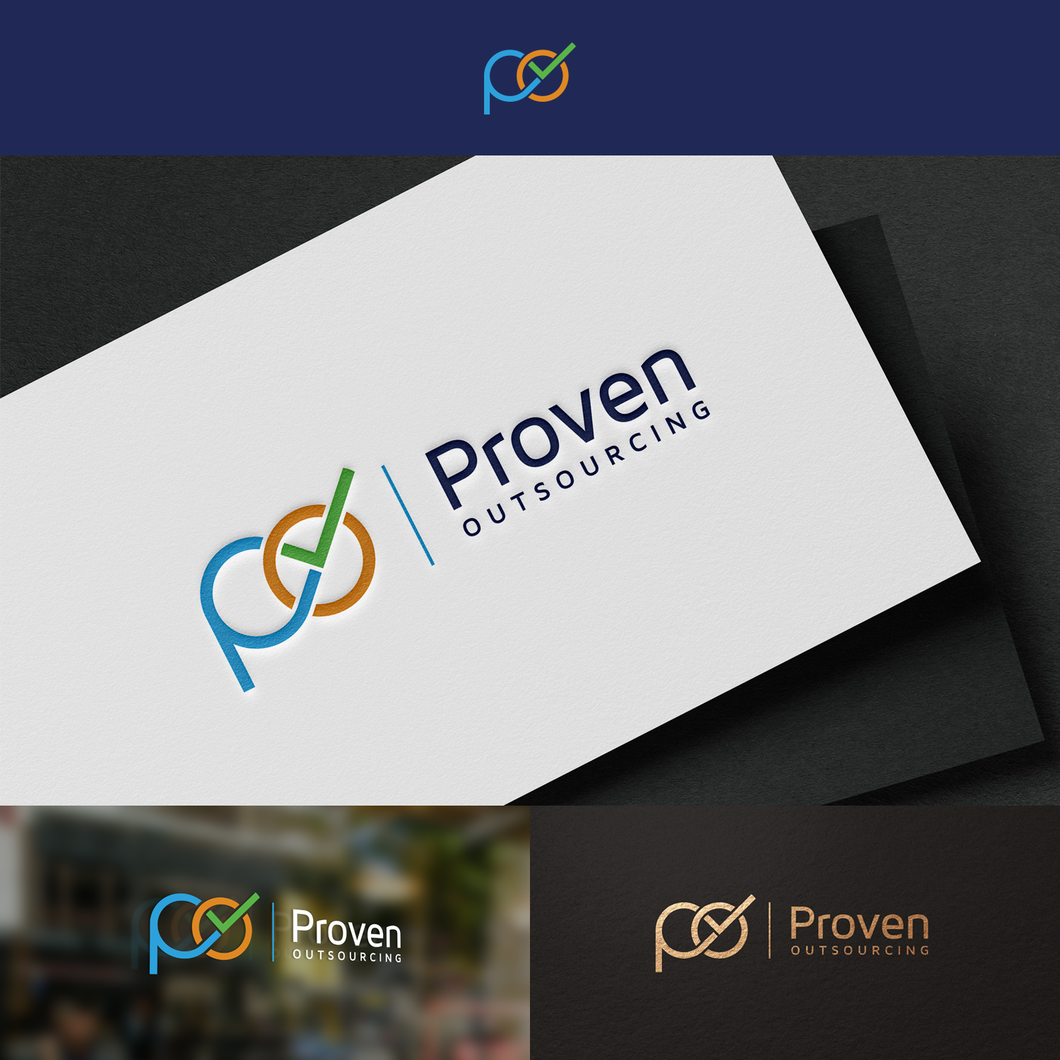 Logo Design for Proven Outsourcing by Paperfox Designs | Design #25417232