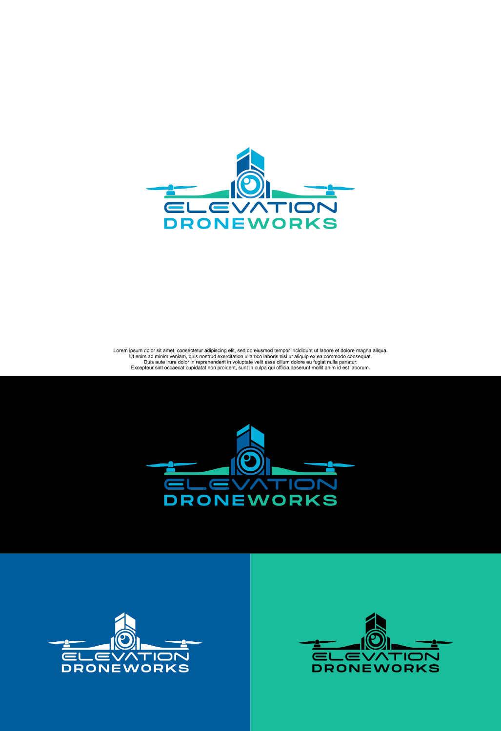 Bold, Serious Logo Design for Elevation Droneworks by siti MWDesign | Design #25426108