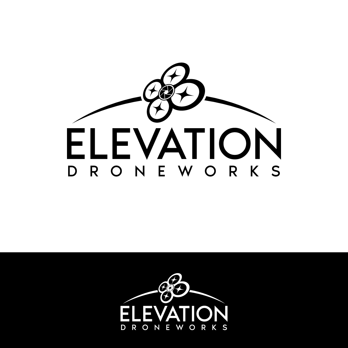 Bold, Serious Logo Design for Elevation Droneworks by -:SD:- | Design #25407860