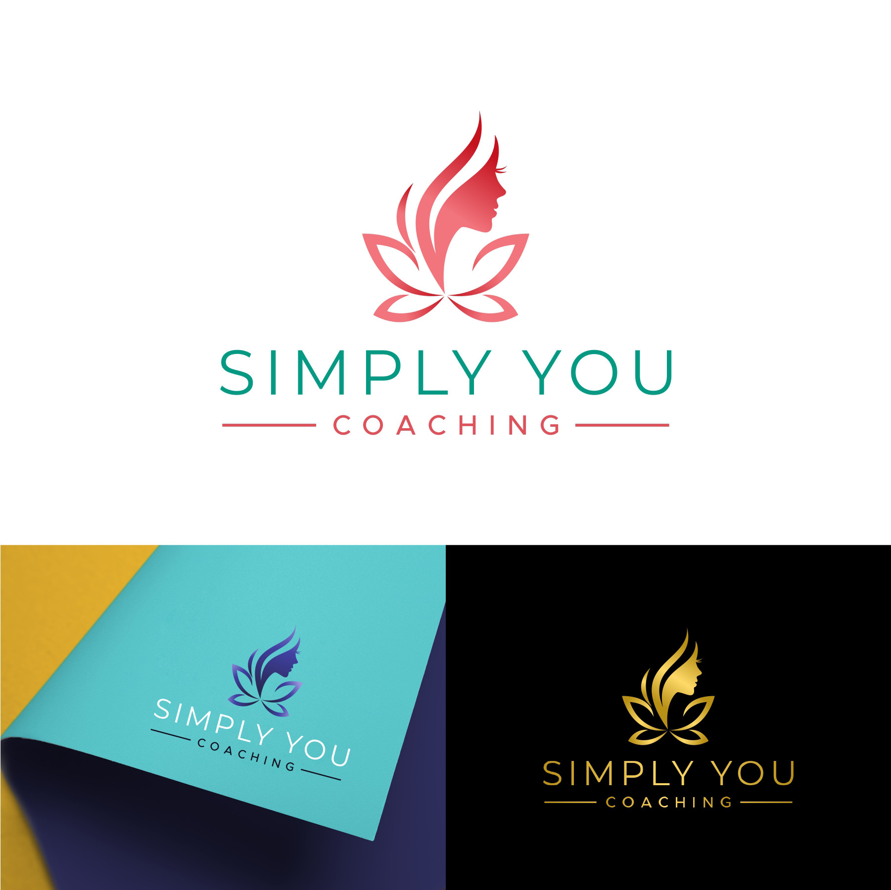 Feminine, Colorful, Life Coaching Logo Design for Simply You Coaching ...