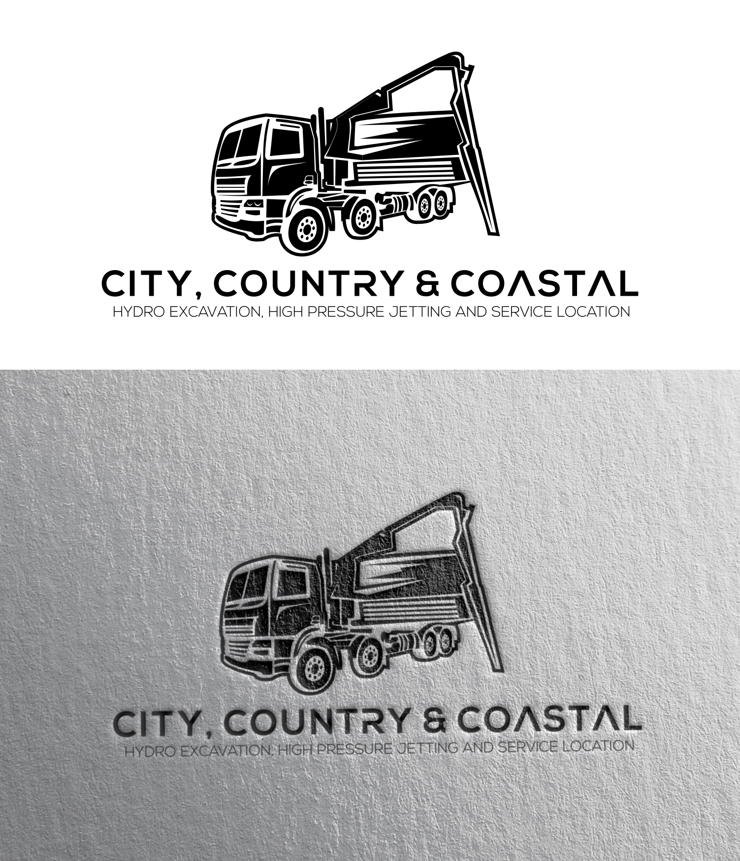 Logo Design for City, Country & Coastal - Hydro Excavation, High ...