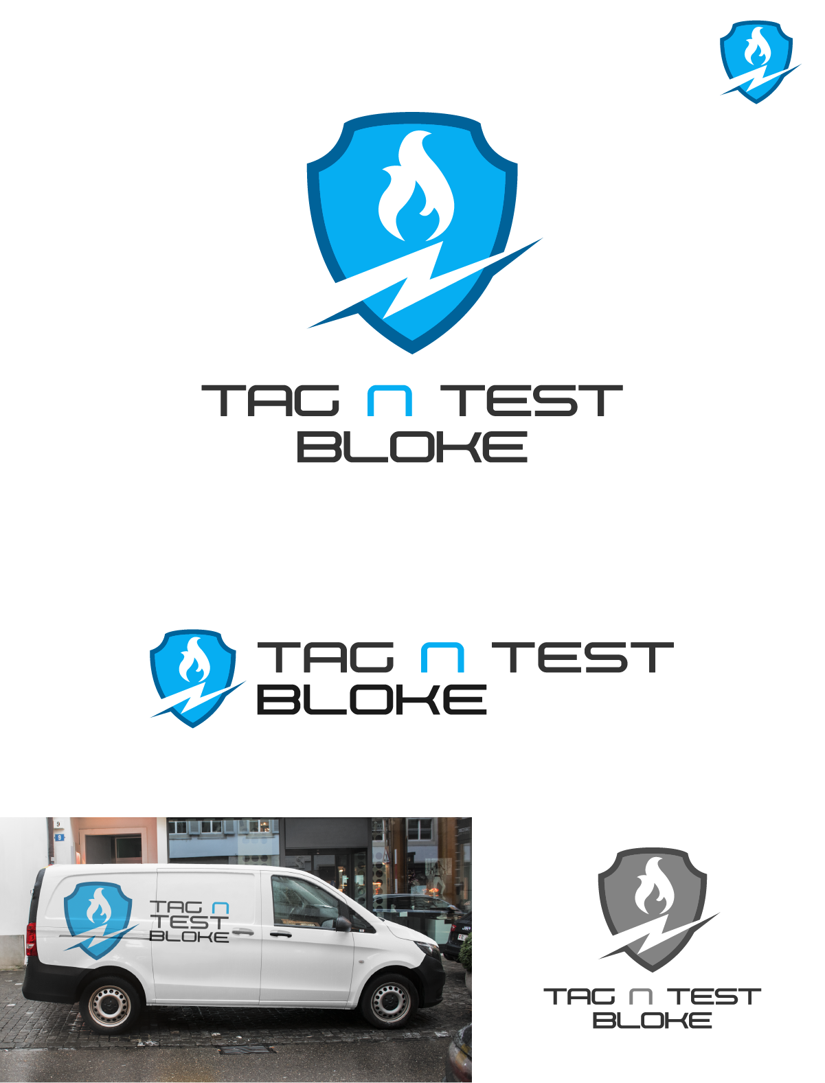 Modern, Masculine Logo Design for Tag n test Bloke by adelvalle ...