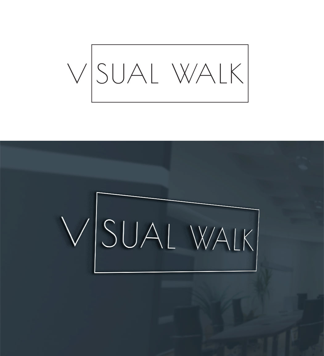 Logo Design for VISUAL WALK, with capital letters and initials of the ...