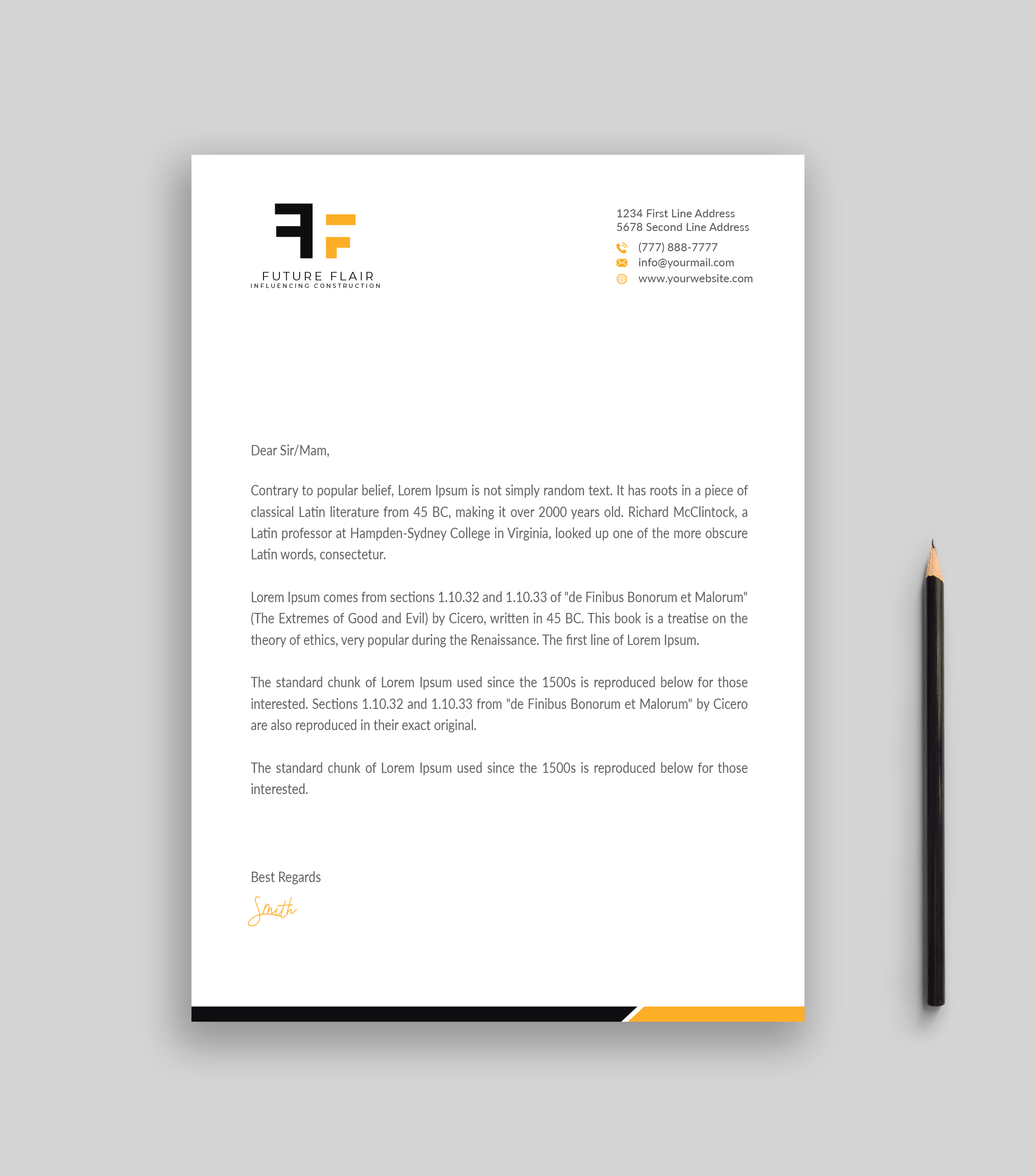 Bold Modern Letterhead Design For A Company By Musa A Design My XXX