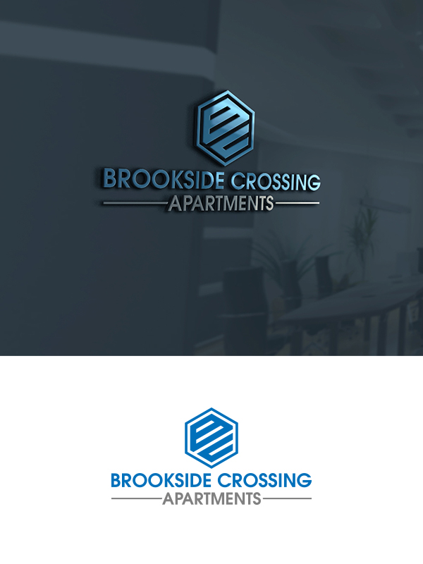 Logo Design for Brookside Crossing Apartments by Linda Designs | Design ...