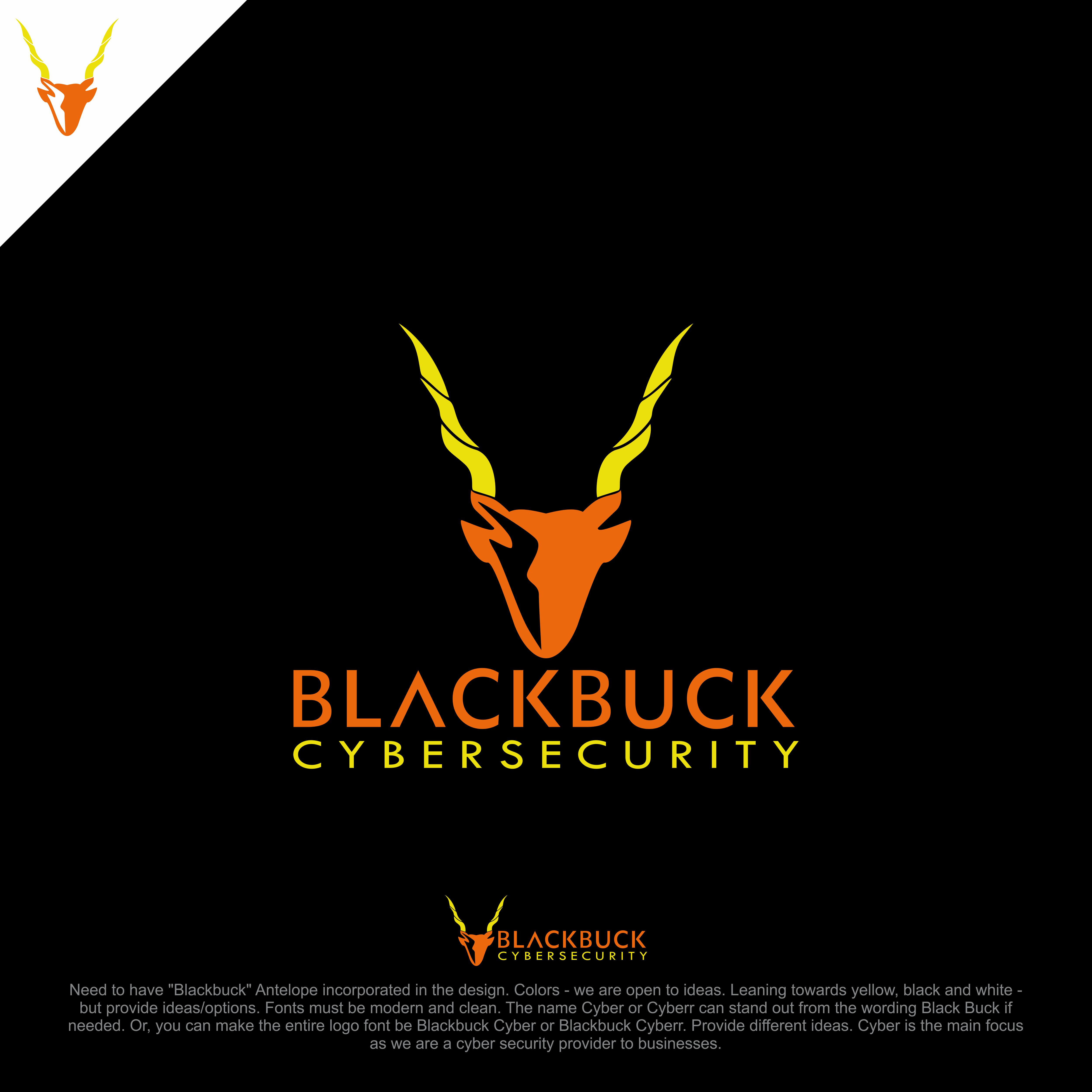 Modern, Bold Logo Design for Blackbuck Cyber or Blackbuck Cybersecurity ...
