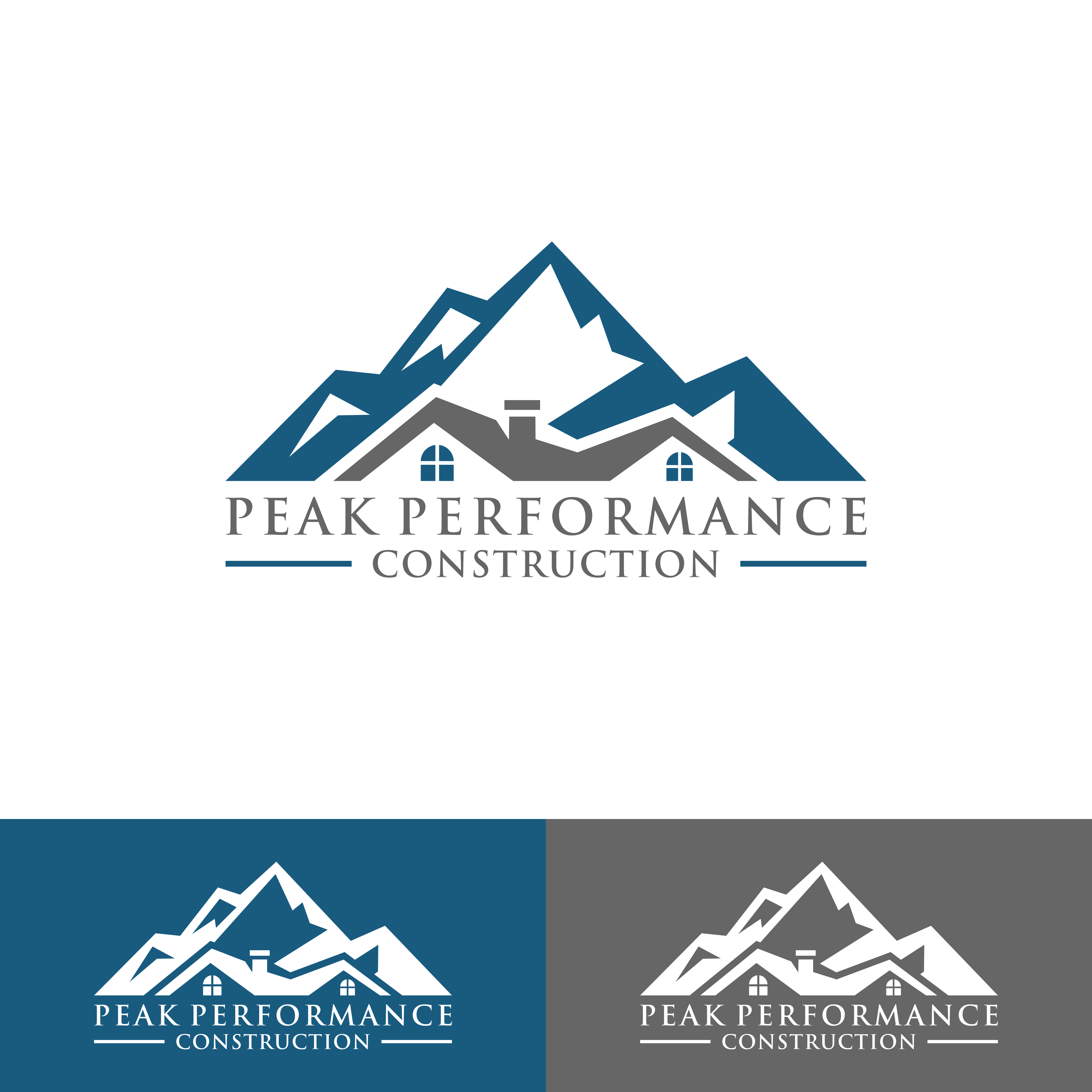 Elegant, Upmarket Logo Design for Peak Performance Construction by ...