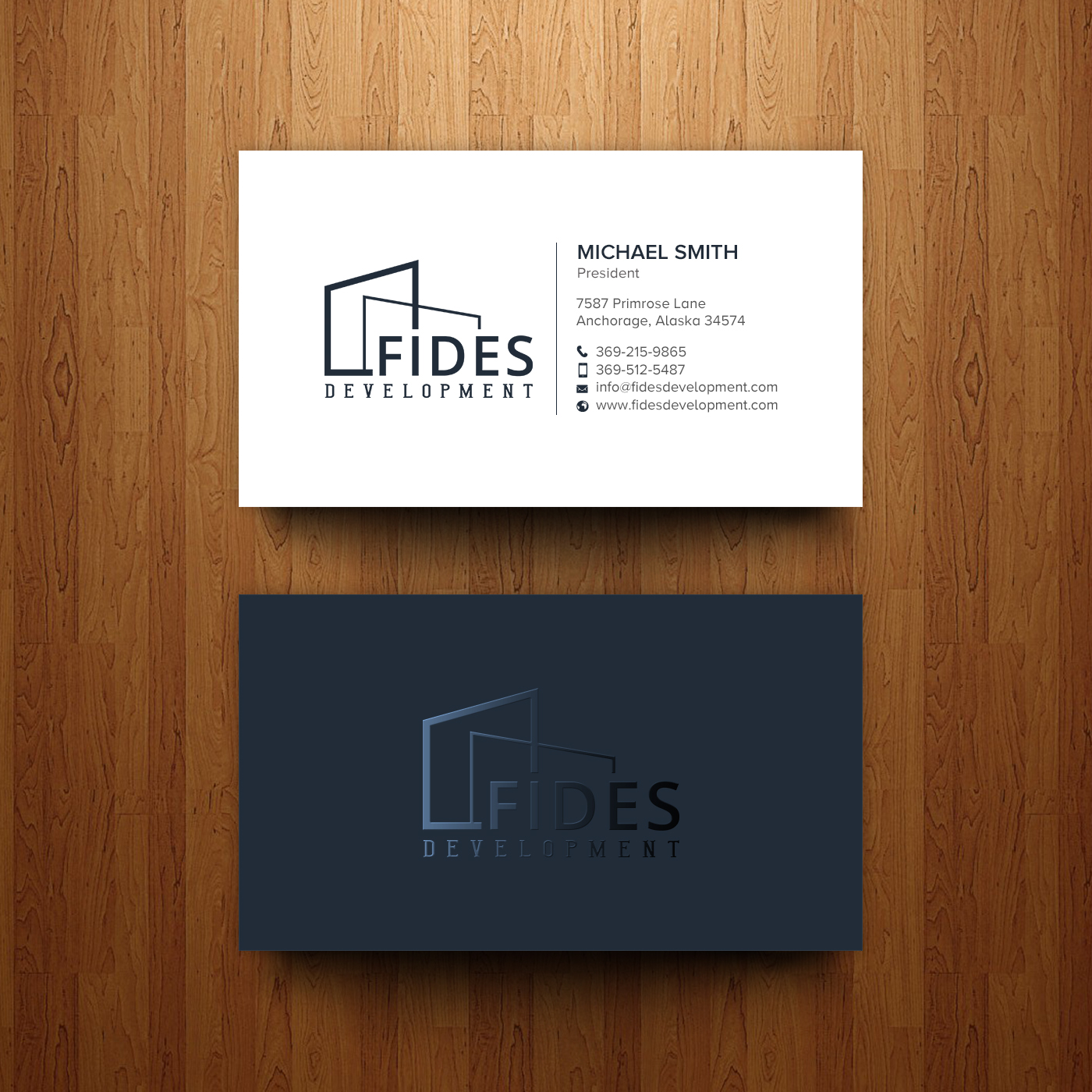 Modern, Masculine, Real Estate Development Business Card Design for a ...