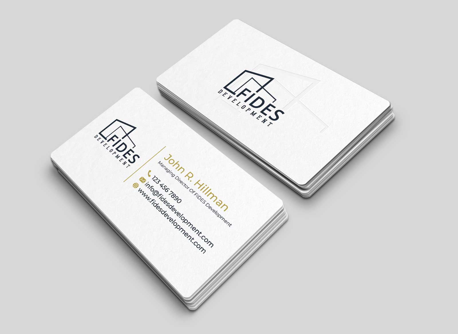Modern, Masculine, Real Estate Development Business Card Design for a ...