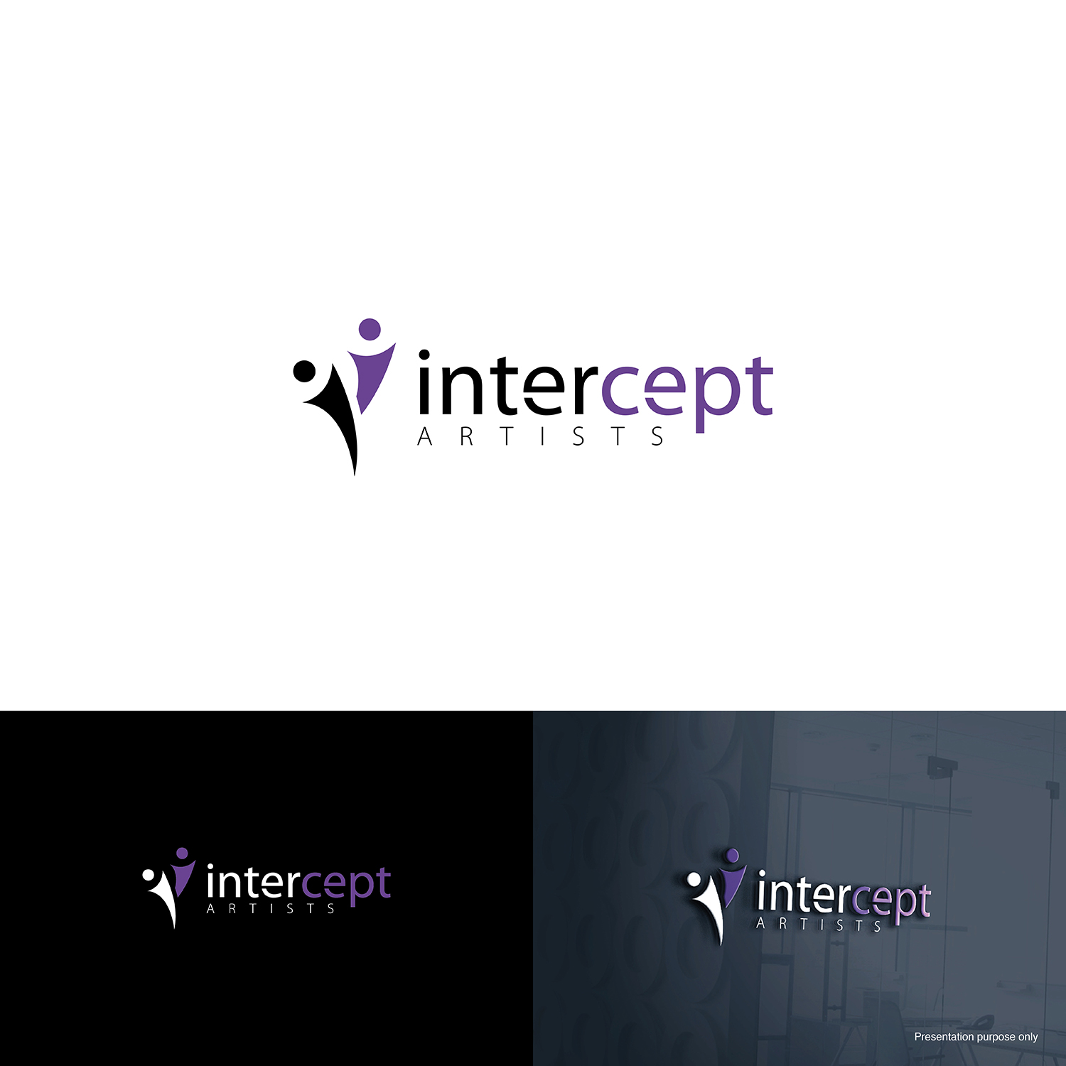 Entertainment Industry Logo Design for Intercept Artists by Grapi ...