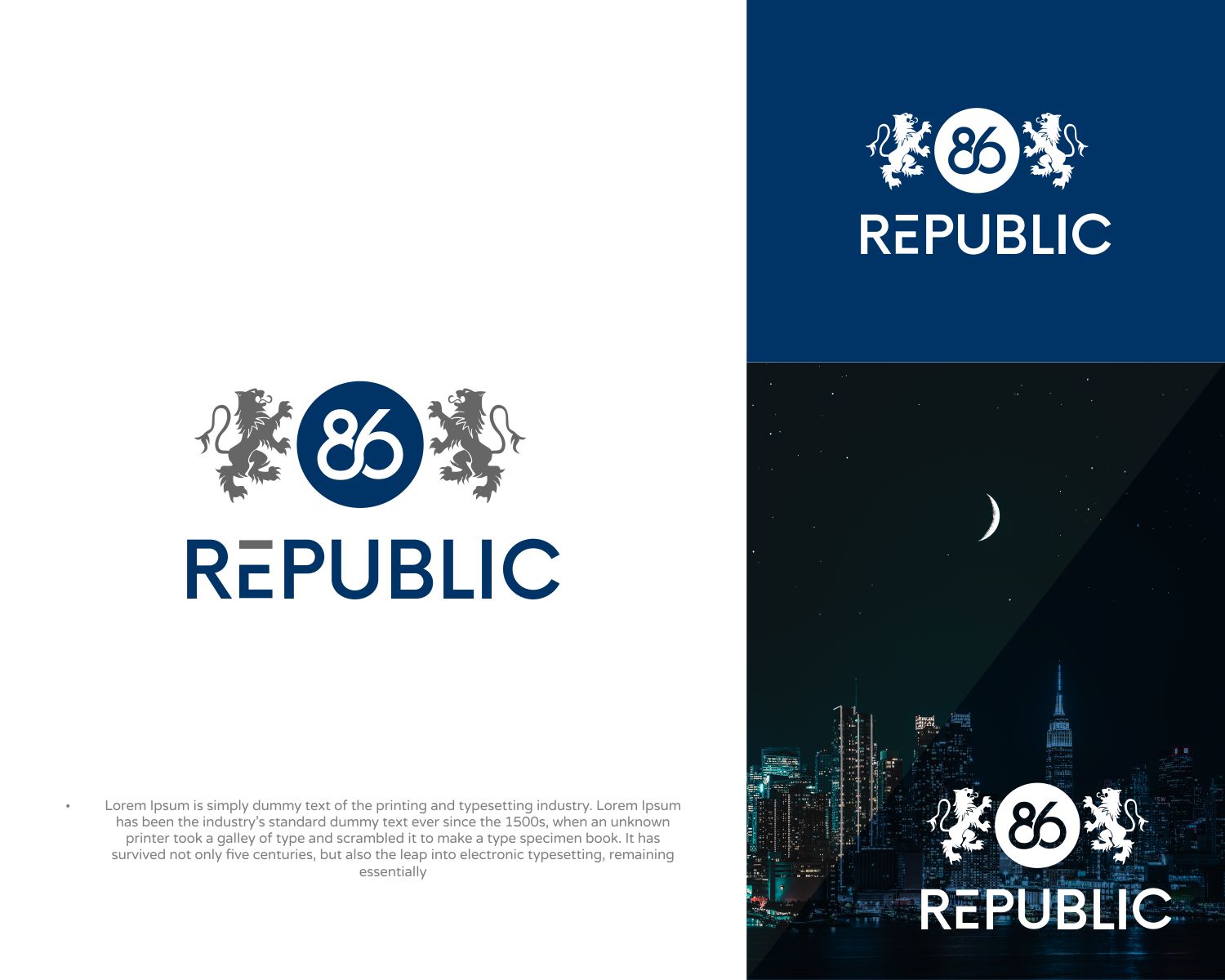 Investment Logo Design for 86 Republic by 92logo | Design #25595779
