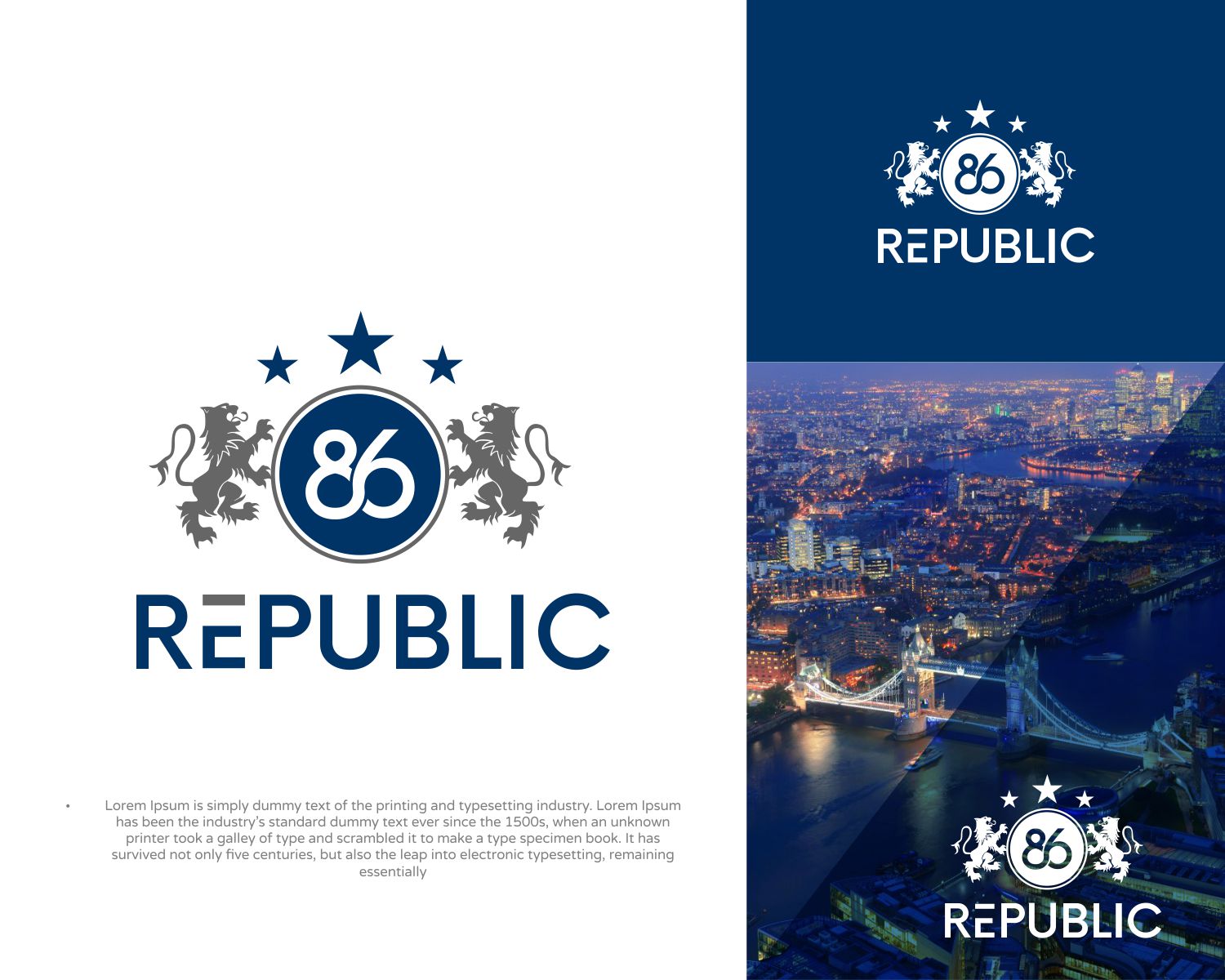 Investment Logo Design for 86 Republic by 92logo | Design #25599188