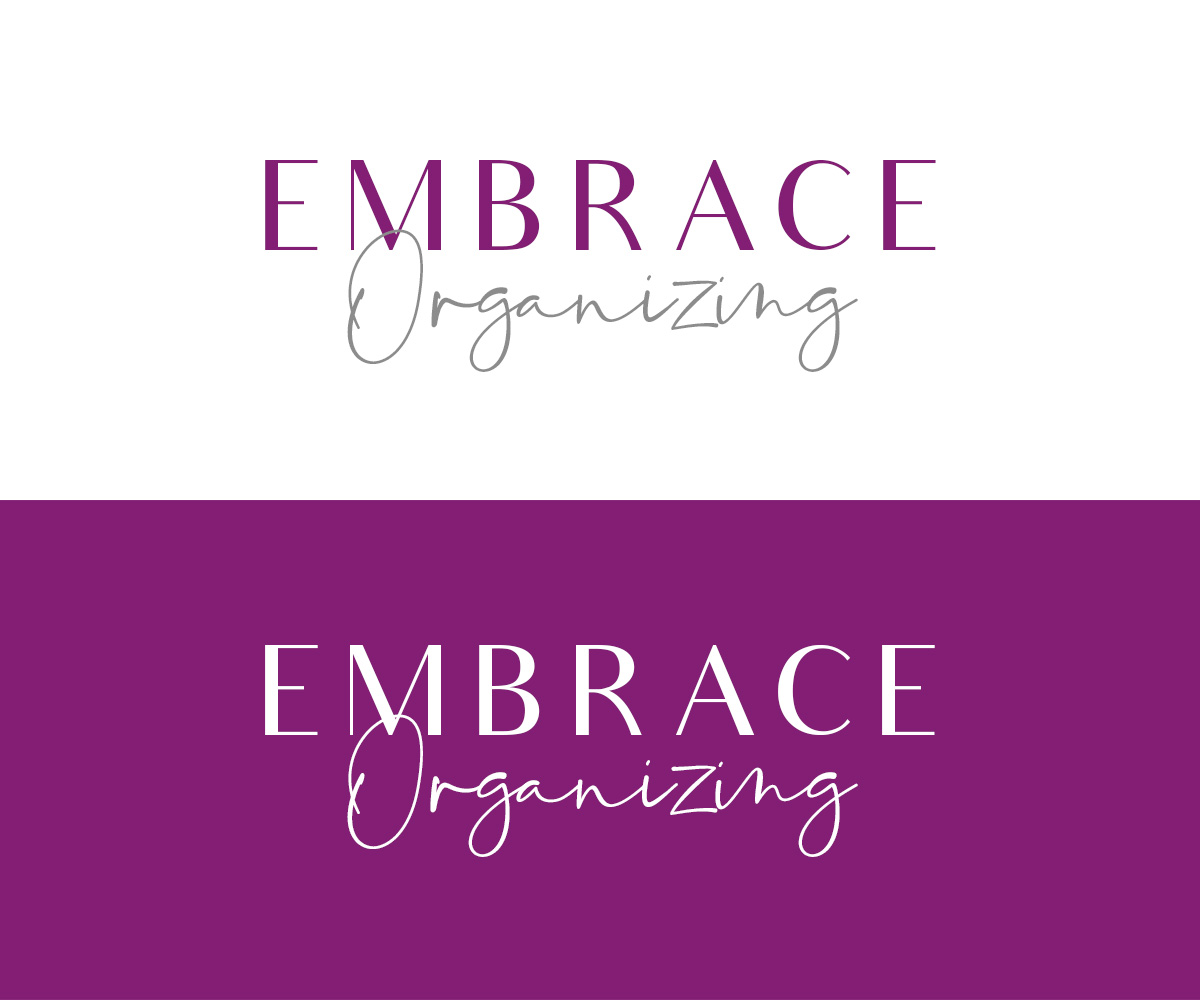 Feminine, Elegant, Organization Logo Design for Embrace Organizing by ...