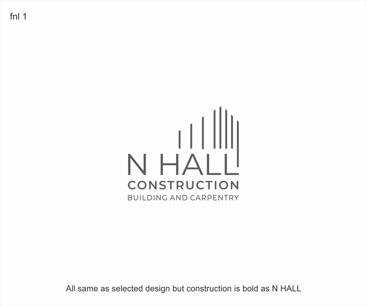 Elegant, Serious Logo Design for N Hall Construction / N HALL ...