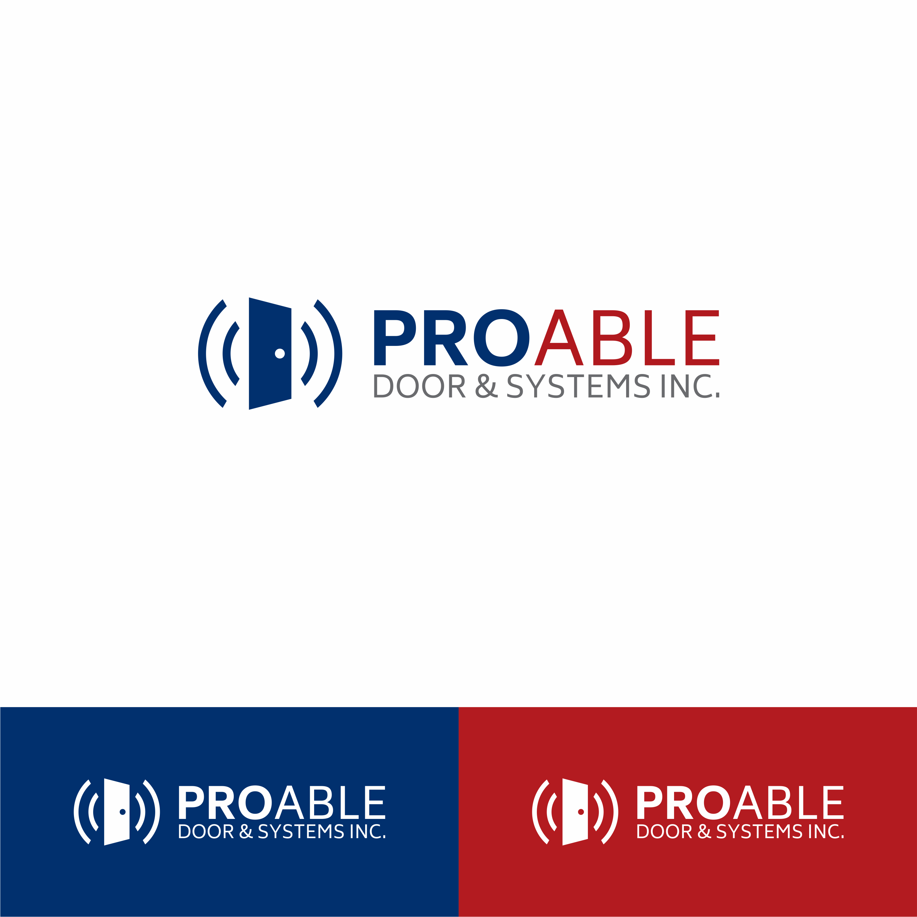 Logo Design for ProAble Doors & Systems Inc. by vdhadse | Design #25633720