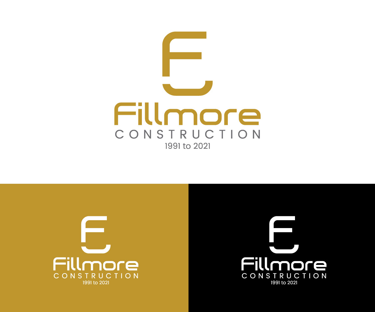 Logo Design for Fillmore Construction - 30 Years - 1991 to 2021 (Or ...