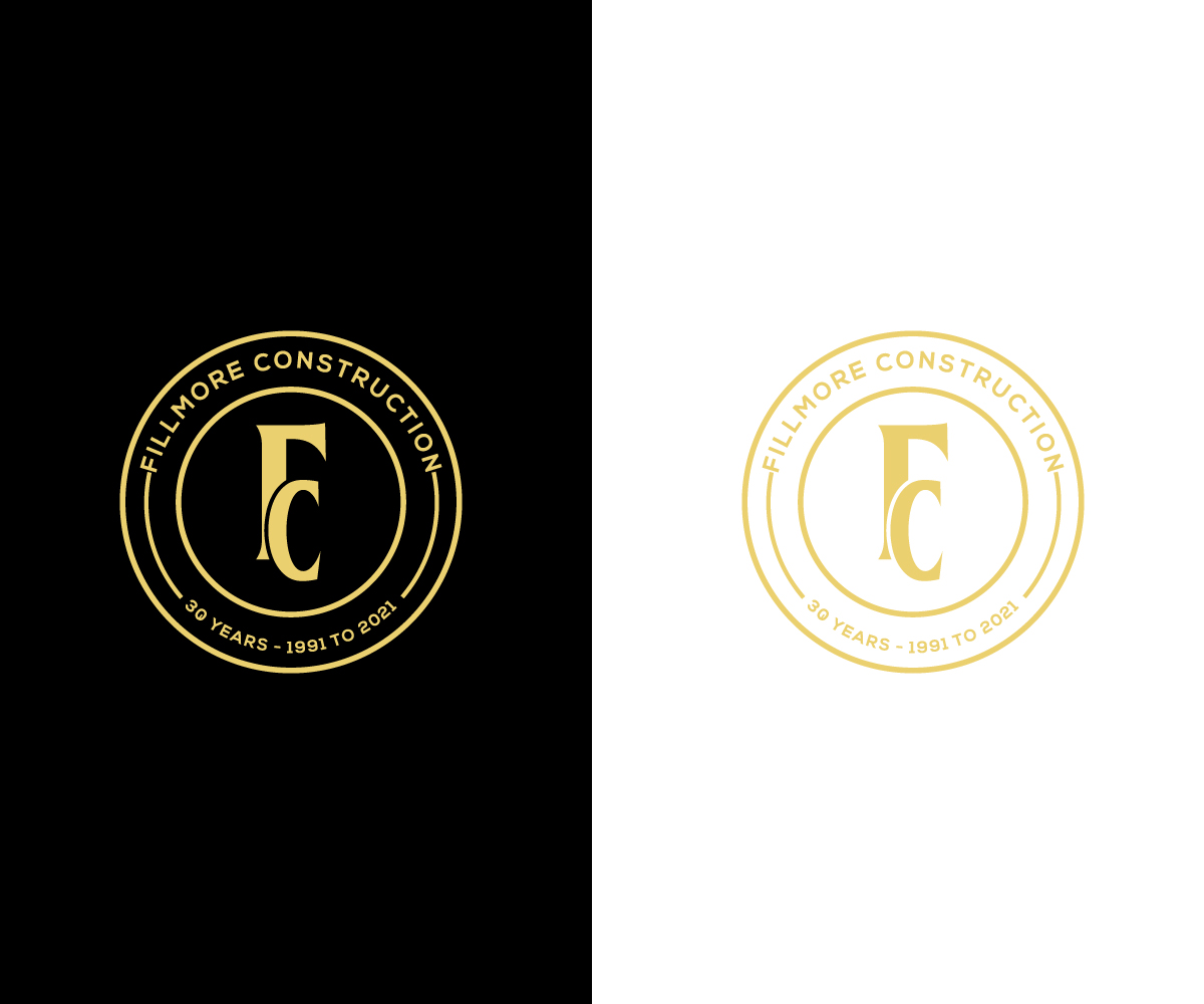 Logo Design for Fillmore Construction - 30 Years - 1991 to 2021 (Or ...