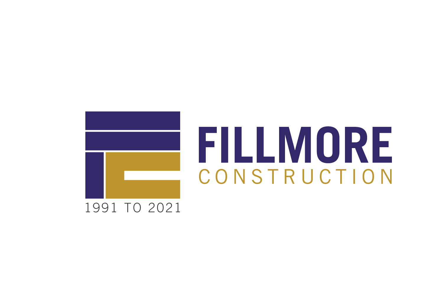 Logo Design for Fillmore Construction - 30 Years - 1991 to 2021 (Or ...