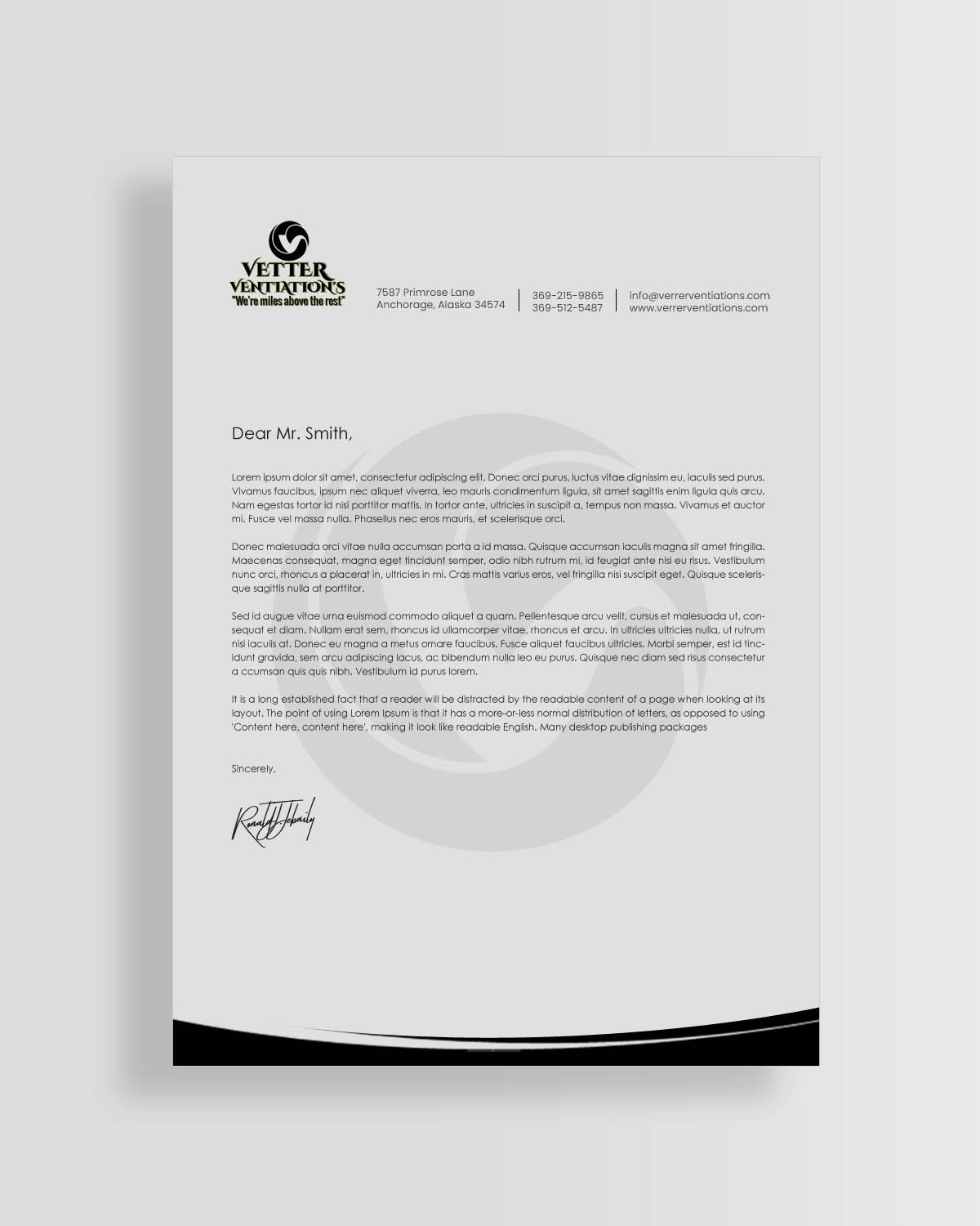 Letterhead Design for VETTER (Heating & air conditioning) by ...
