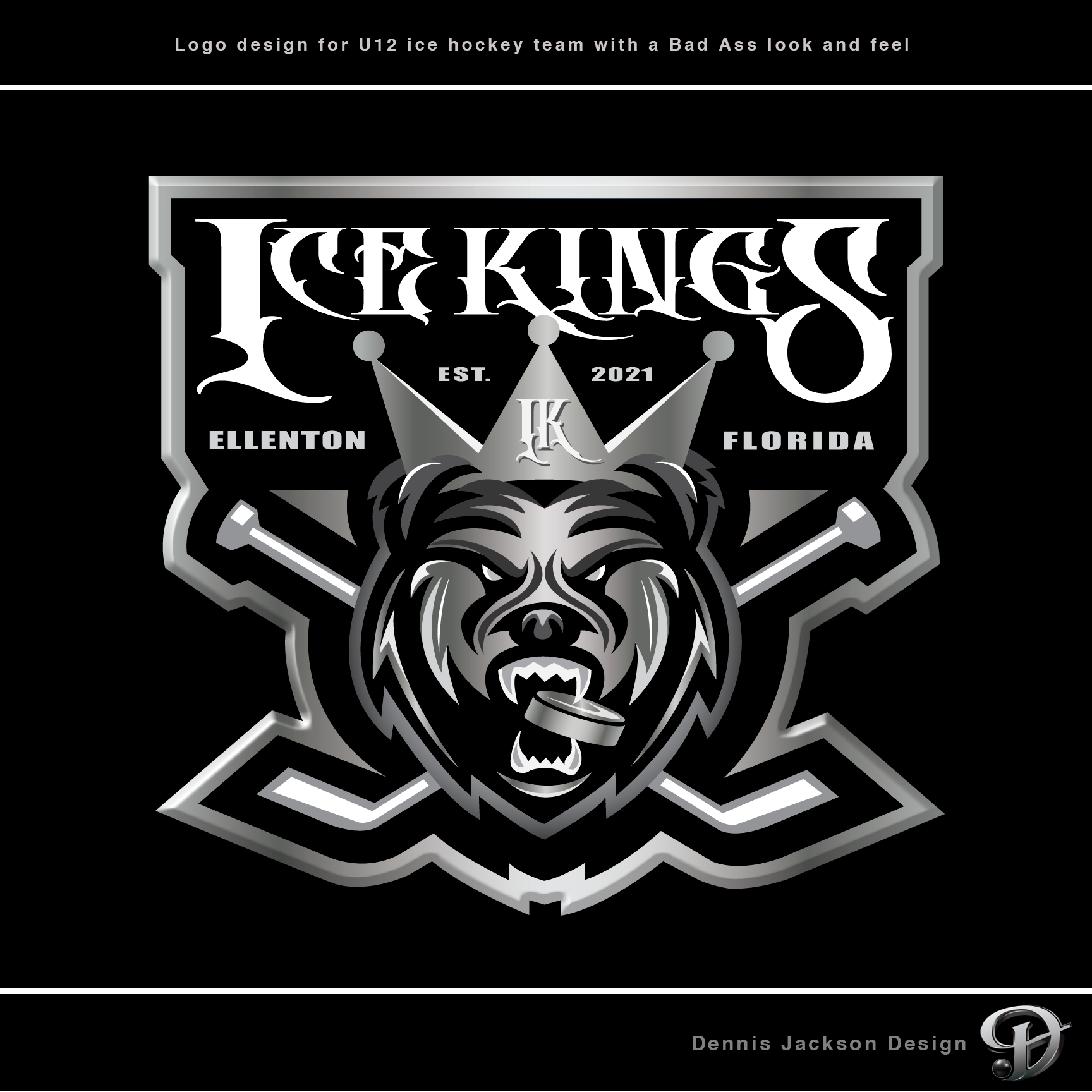 Logo Design for Ellenton Ice Kings by Dennis Jackson Design | Design ...