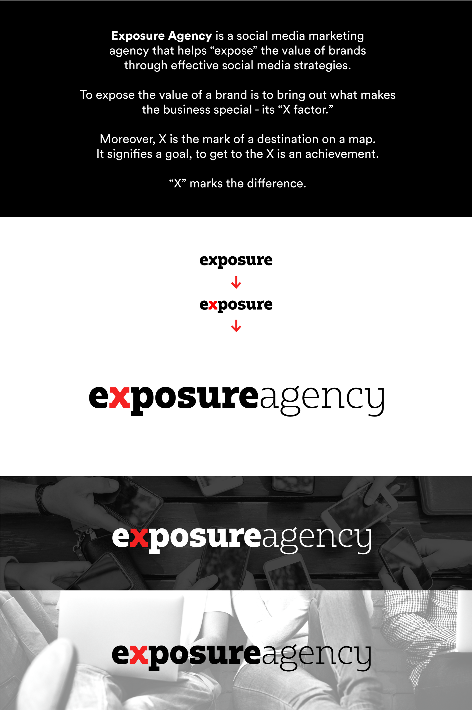 Masculine, Conservative, Advertising Logo Design for Exposure Agency by ...