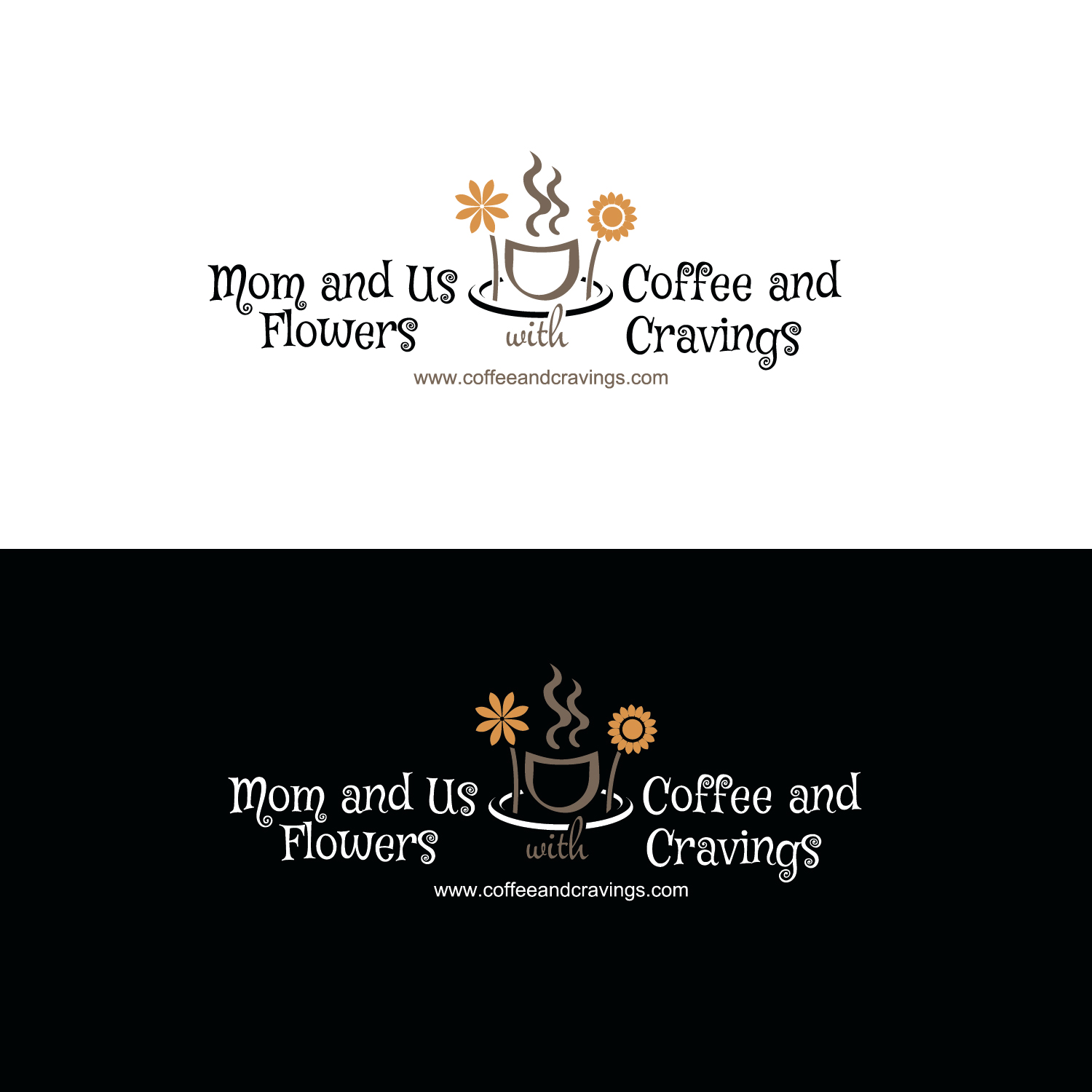 Logo Design for Mom and us Flowers with Coffee and Cravings by ...
